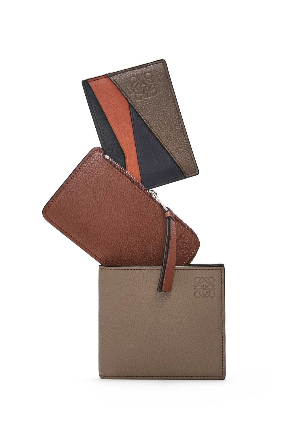 Mini Slit bag in raffia and calfskin Denim Blue - LOEWE