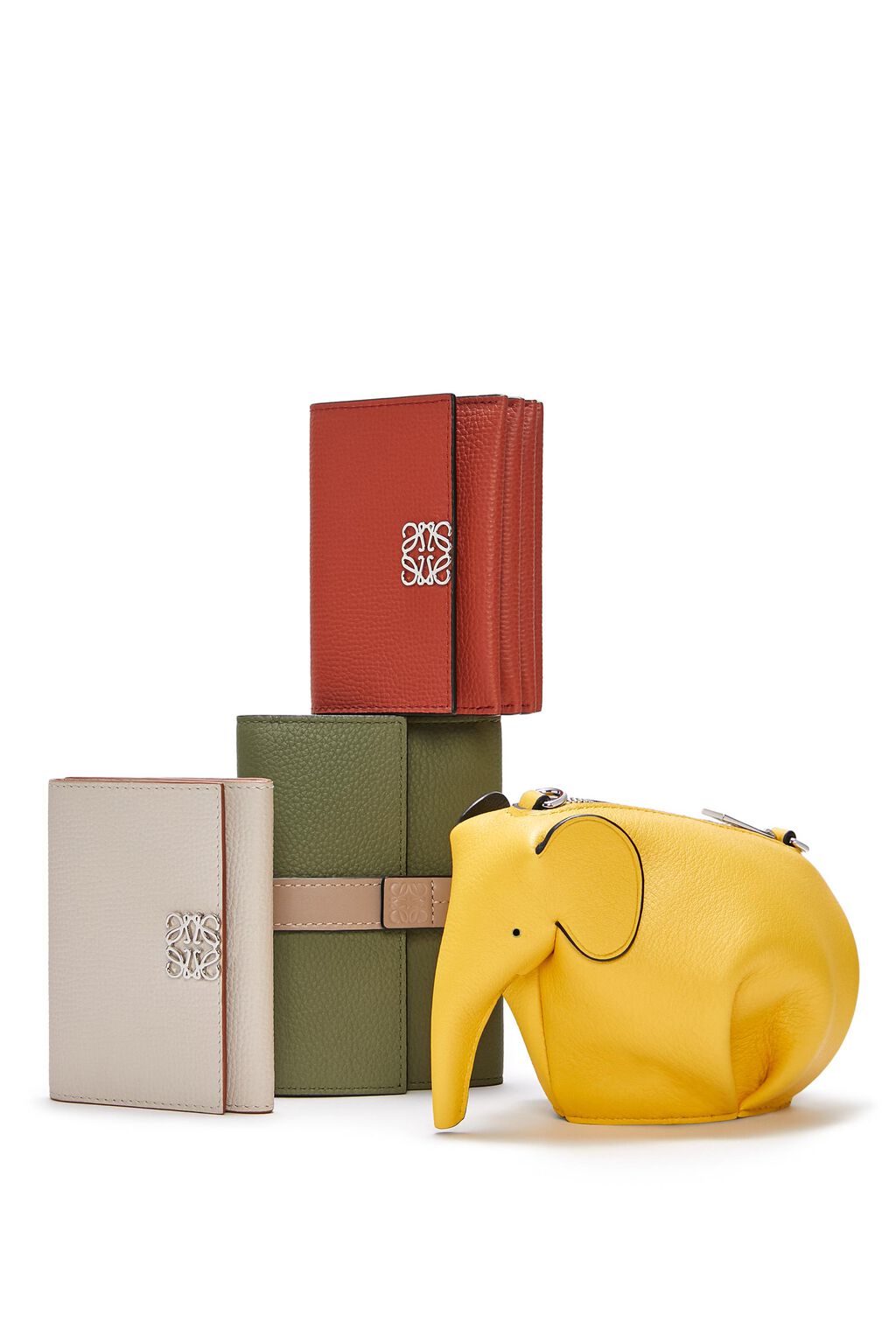 Mini Slit bag in raffia and calfskin Denim Blue - LOEWE