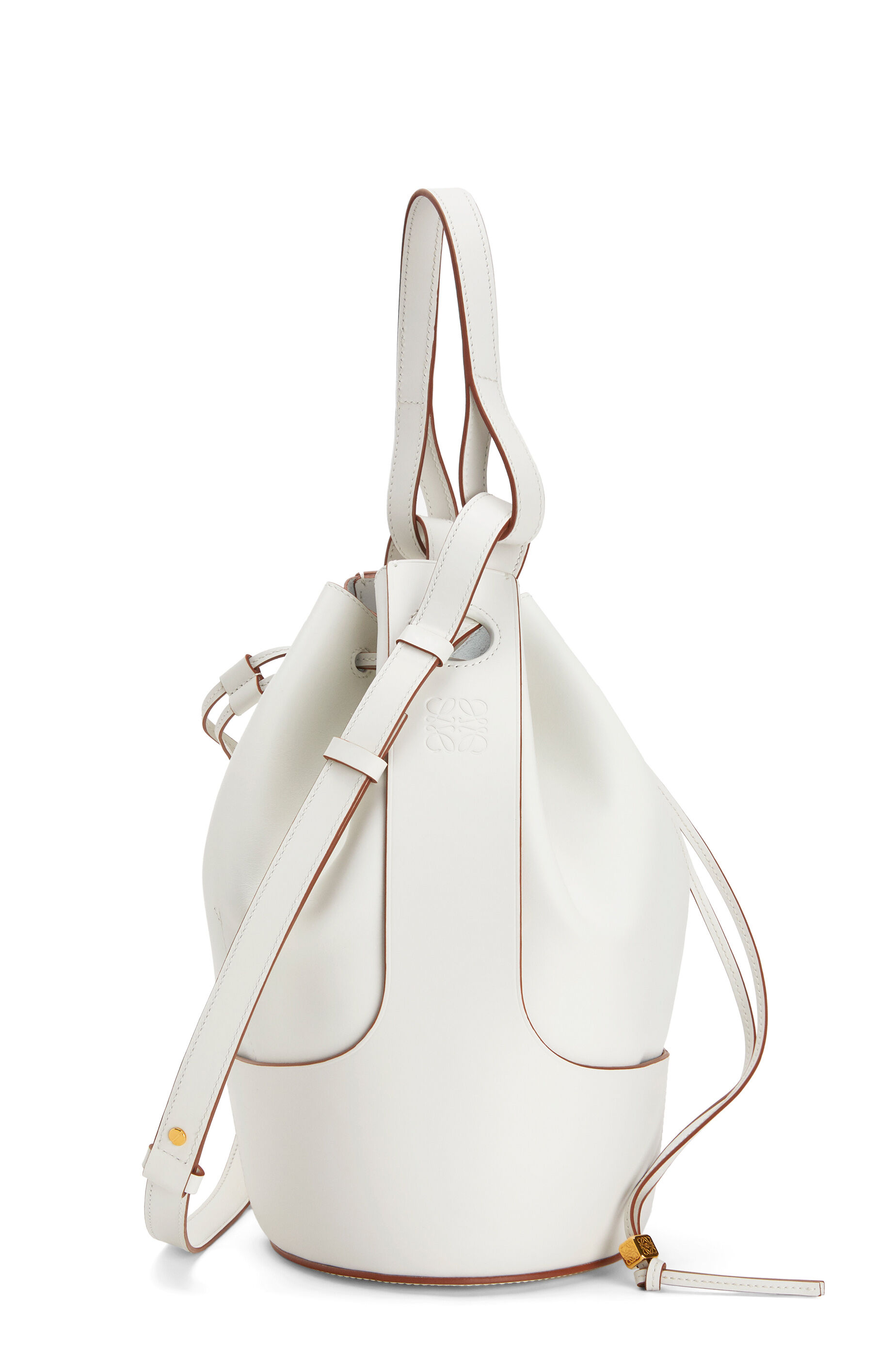Bolso Balloon grande en piel de ternera napa Blanco Suave - LOEWE