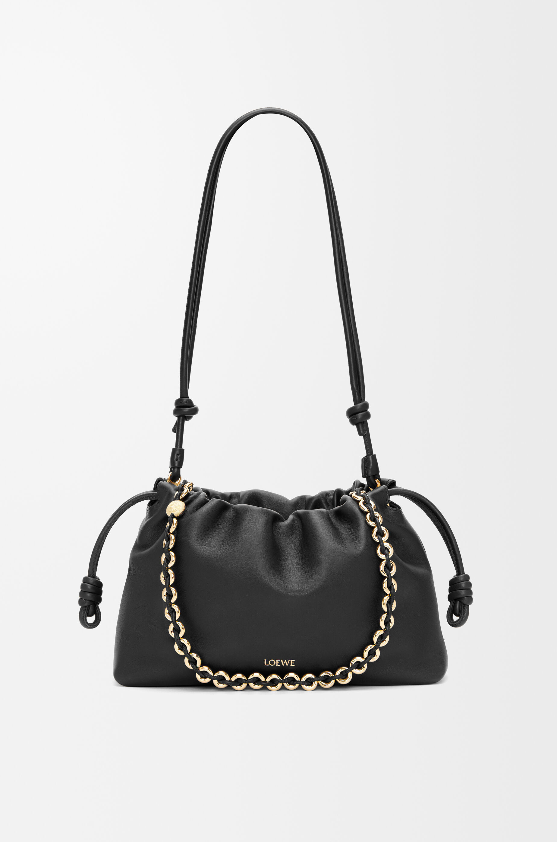 Medium Flamenco purse in mellow nappa lambskin Black - LOEWE