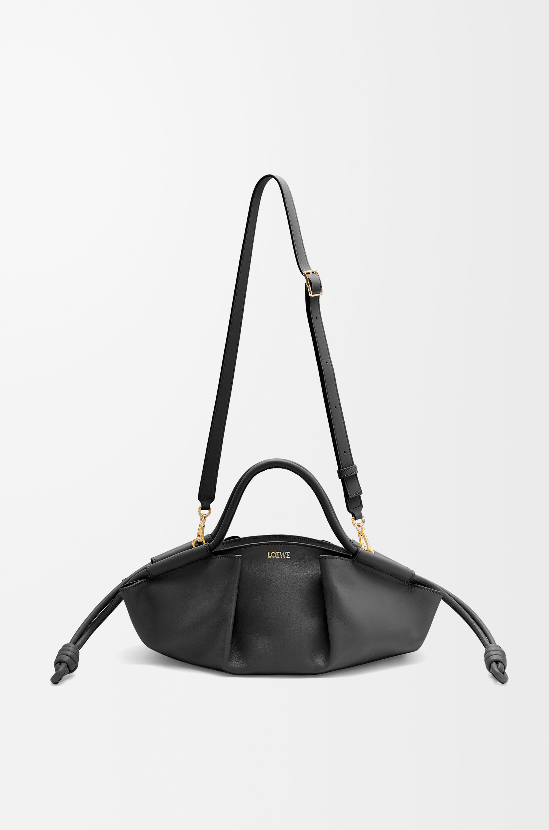 Small Paseo bag in shiny nappa calfskin Black - LOEWE