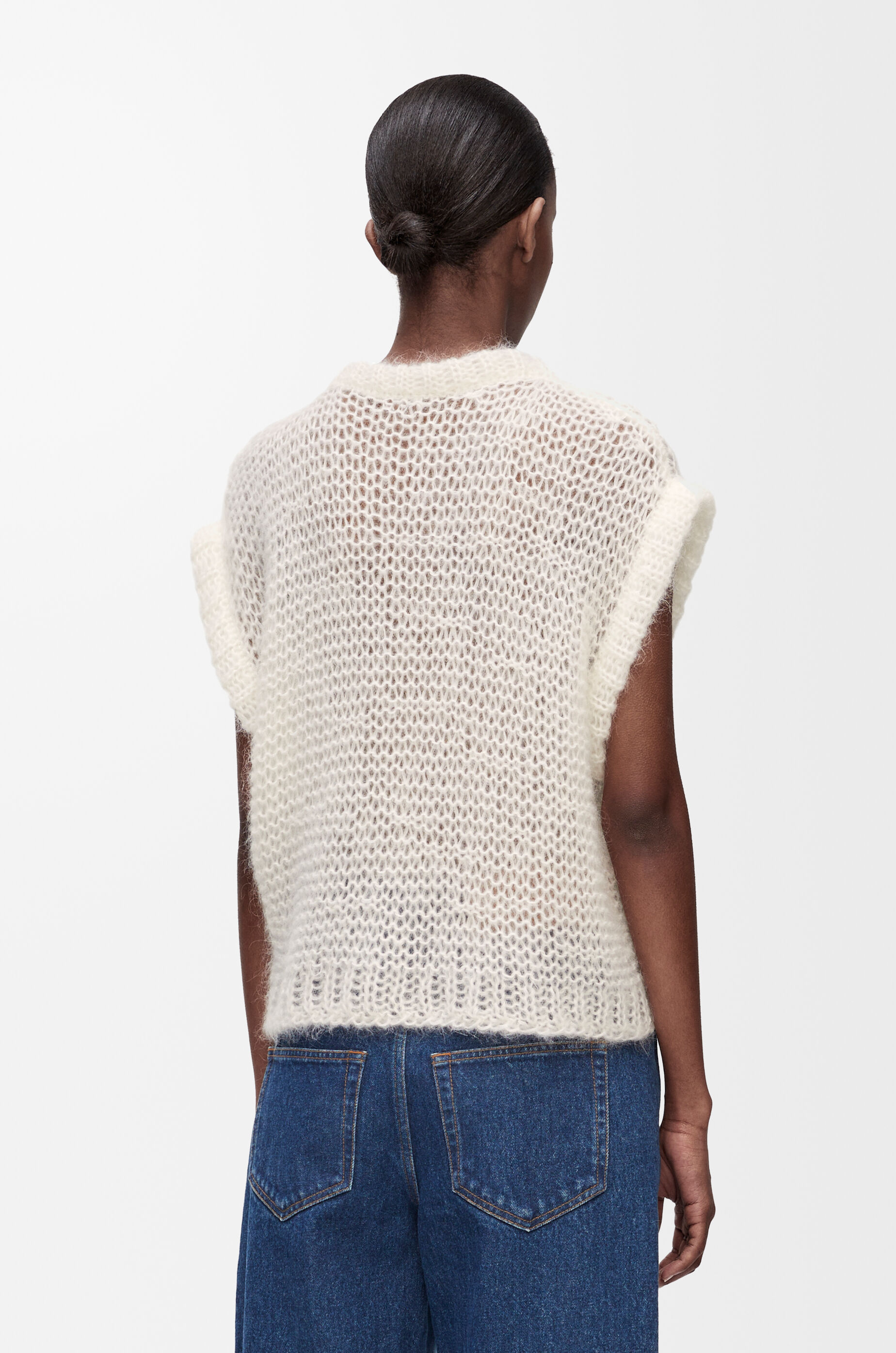 Anagram vest in mohair Soft White - LOEWE