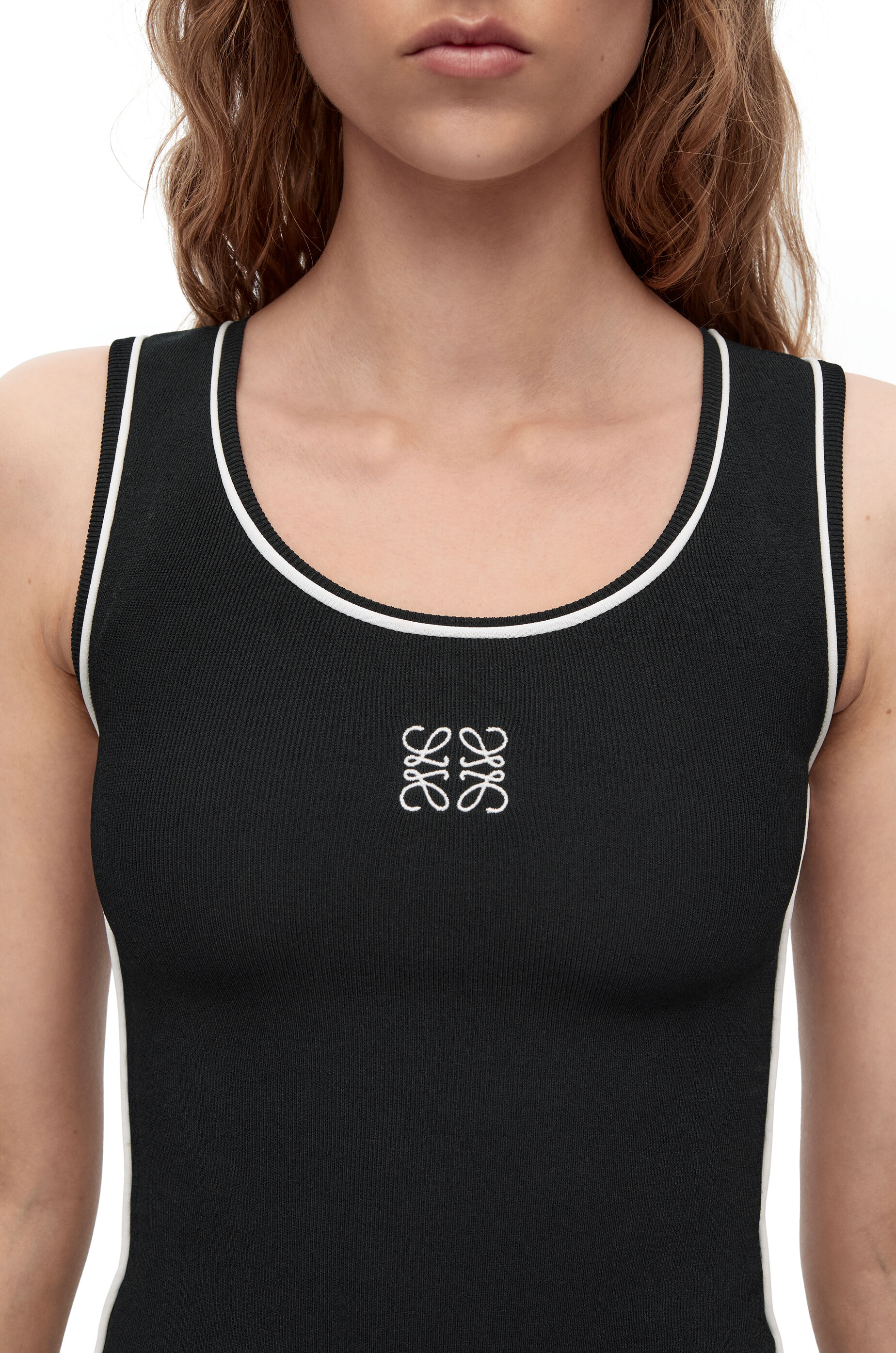 Anagram tank top in viscose blend Black - LOEWE