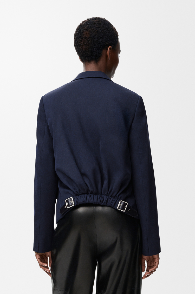 Tailored jacket in wool Blue - LOEWE