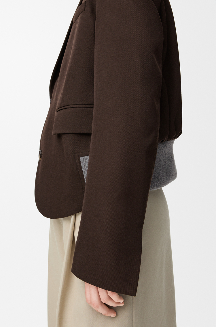 Tailored jacket in wool Brown - LOEWE