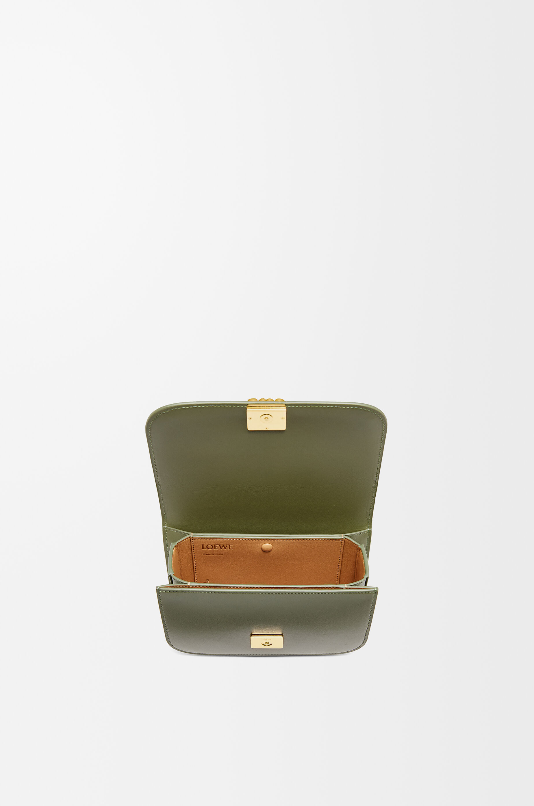 Small Goya bag in silk calfskin Avocado Green - LOEWE