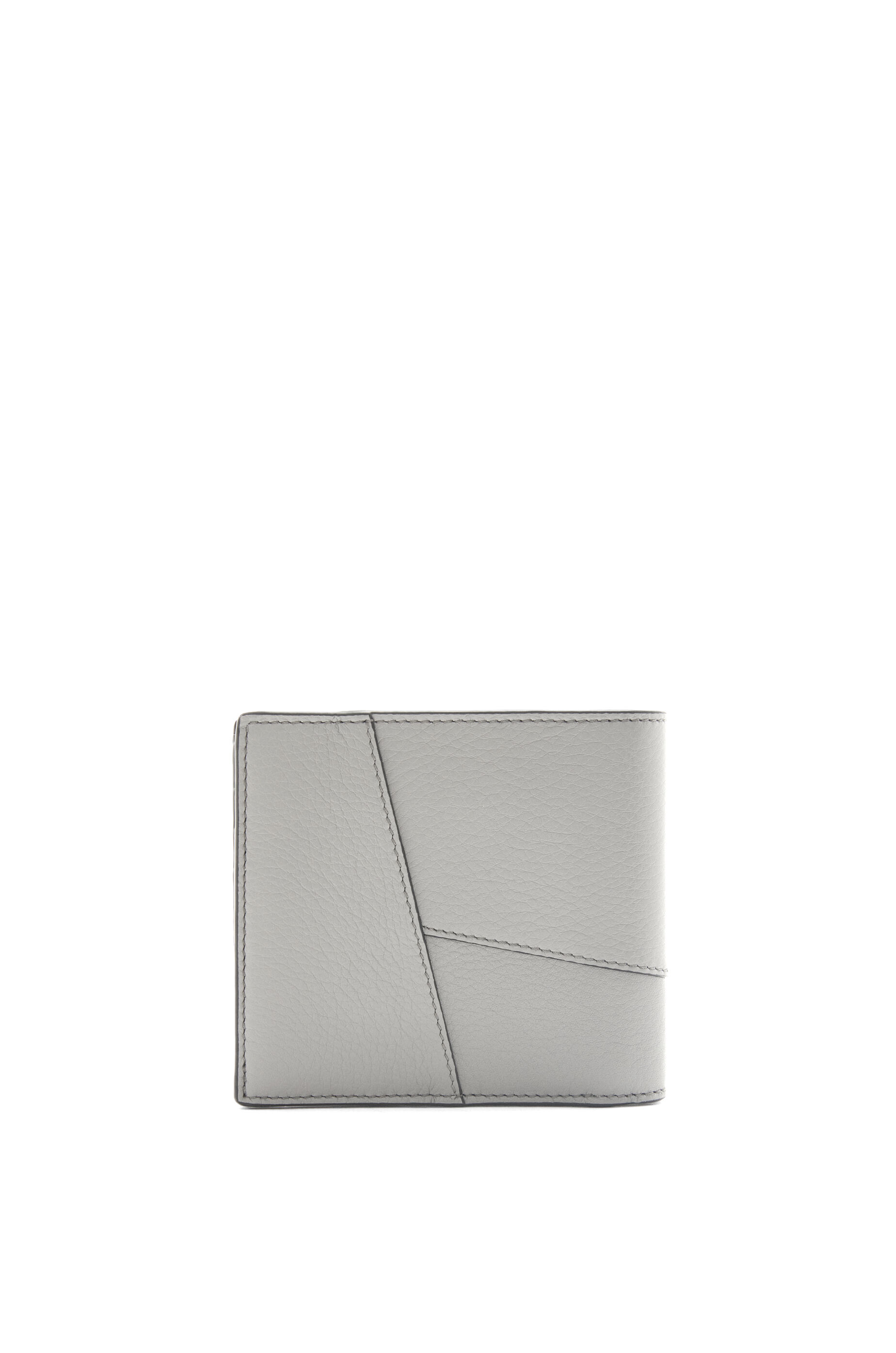 Puzzle bifold wallet in classic calfskin Asphalt Grey - LOEWE