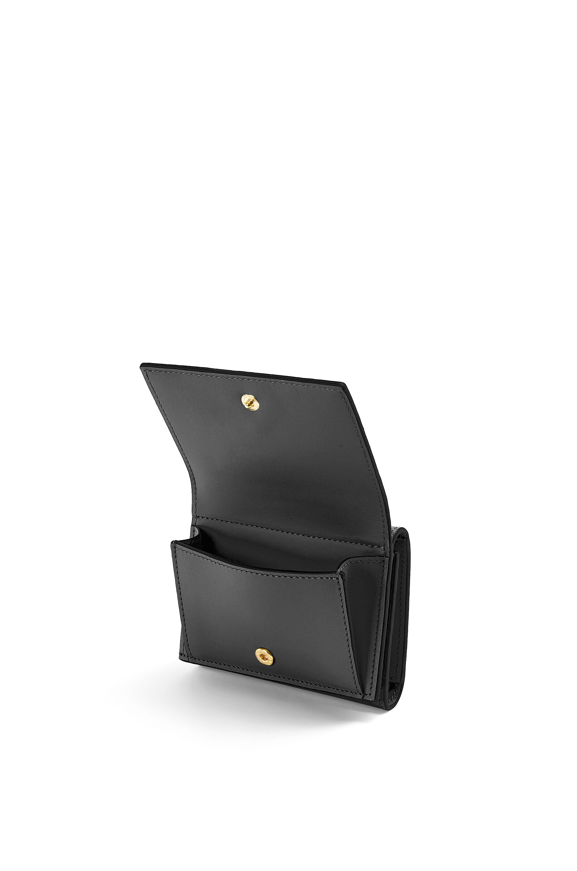 Repeat trifold wallet in embossed silk calfskin Black - LOEWE