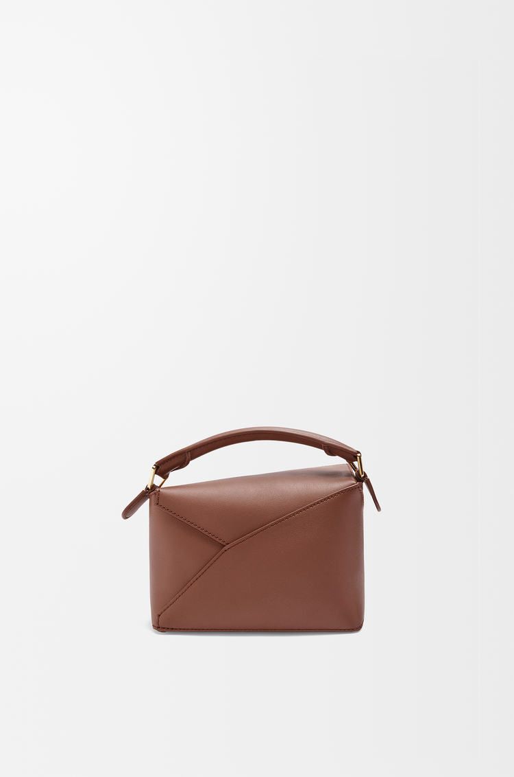 Hamster mini Puzzle bag in nappa calfskin Brown - LOEWE