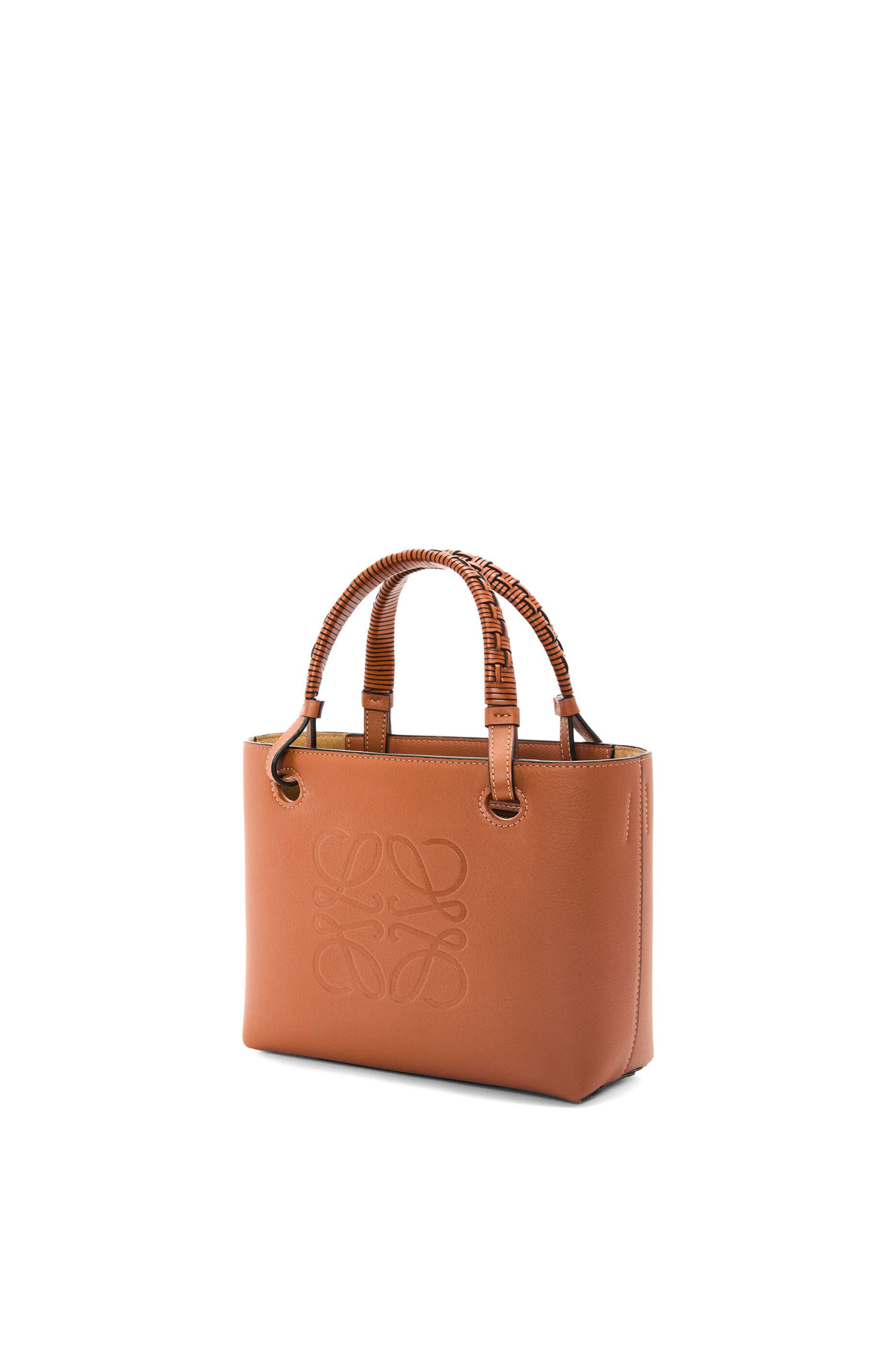 Mini Anagram Tote in classic calfskin Tan - LOEWE