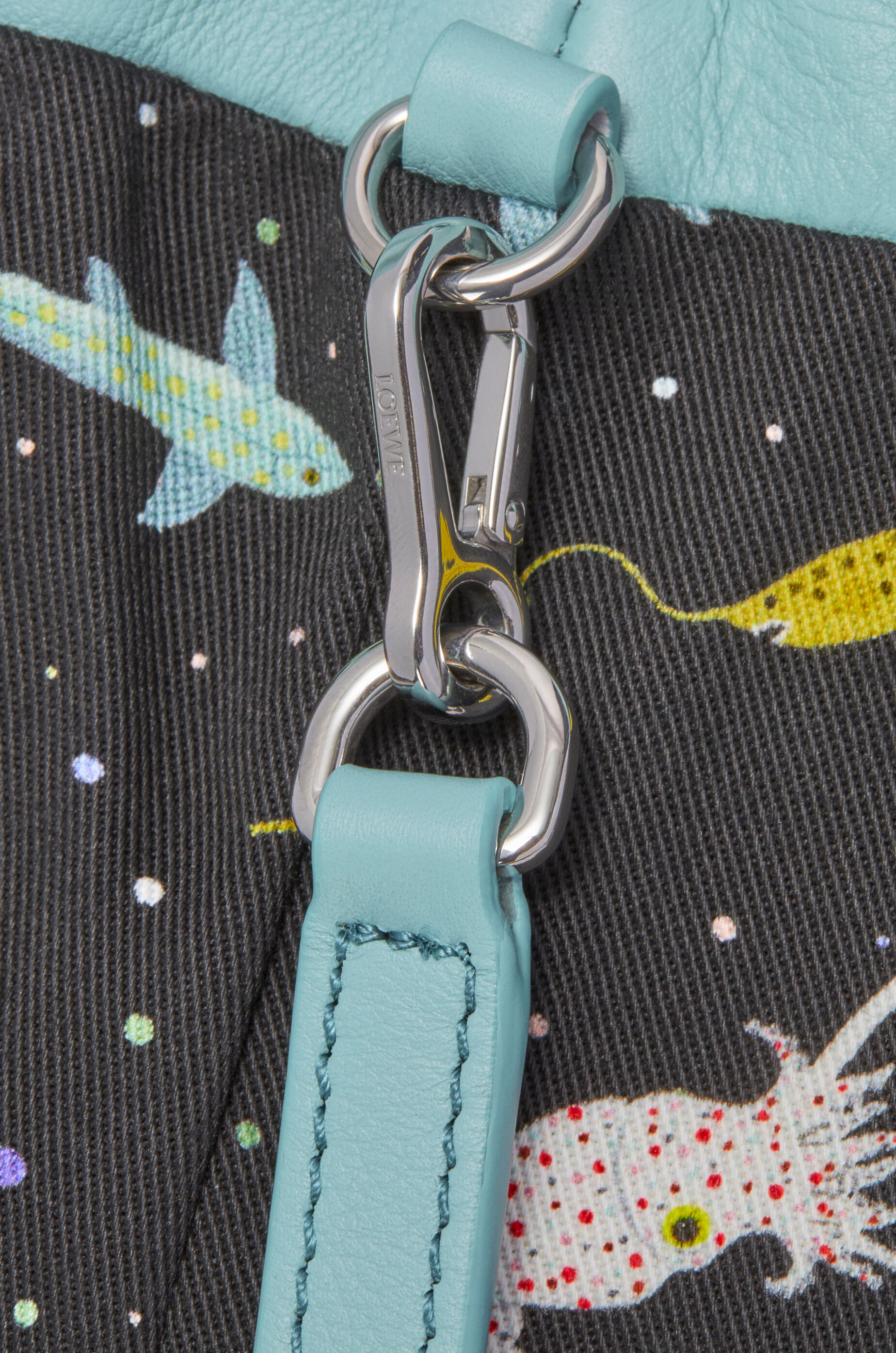 Squid mini Flamenco clutch in nappa calfskin Water - LOEWE