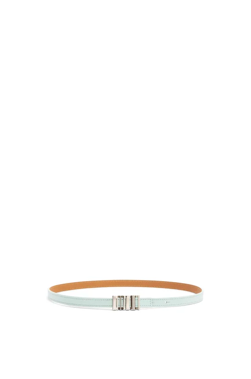LOEWE graphic belt in classic calfskin Blue Iceberg/Palladium - LOEWE