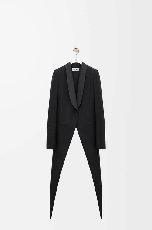 Tail jacket in wool Black - LOEWE