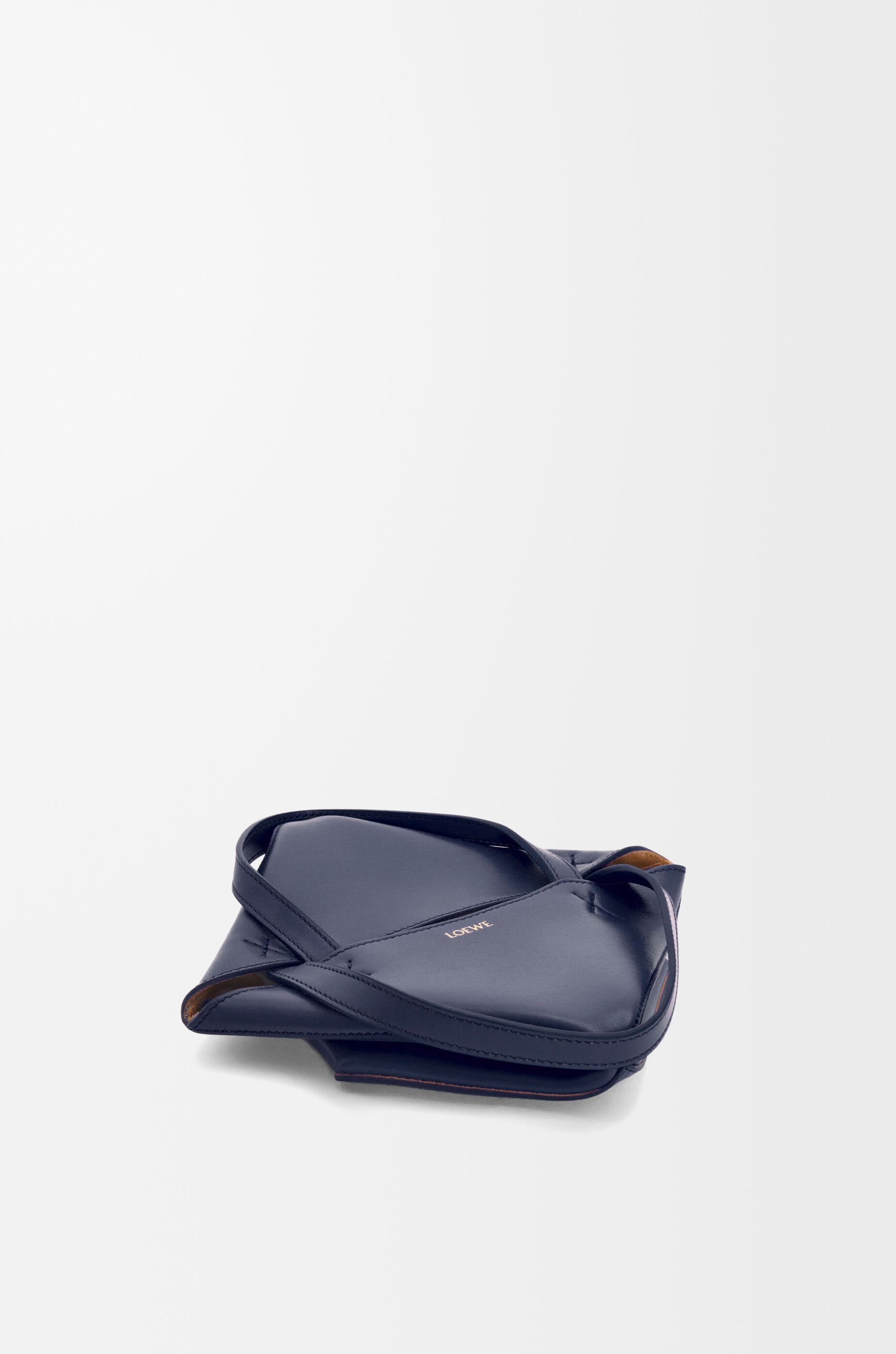 パズルフォルドトート ミニ(シャイニーカーフ) ブルー - LOEWE パズルフォルドトート ミニ(シャイニーカーフ) ブルー - LOEWE