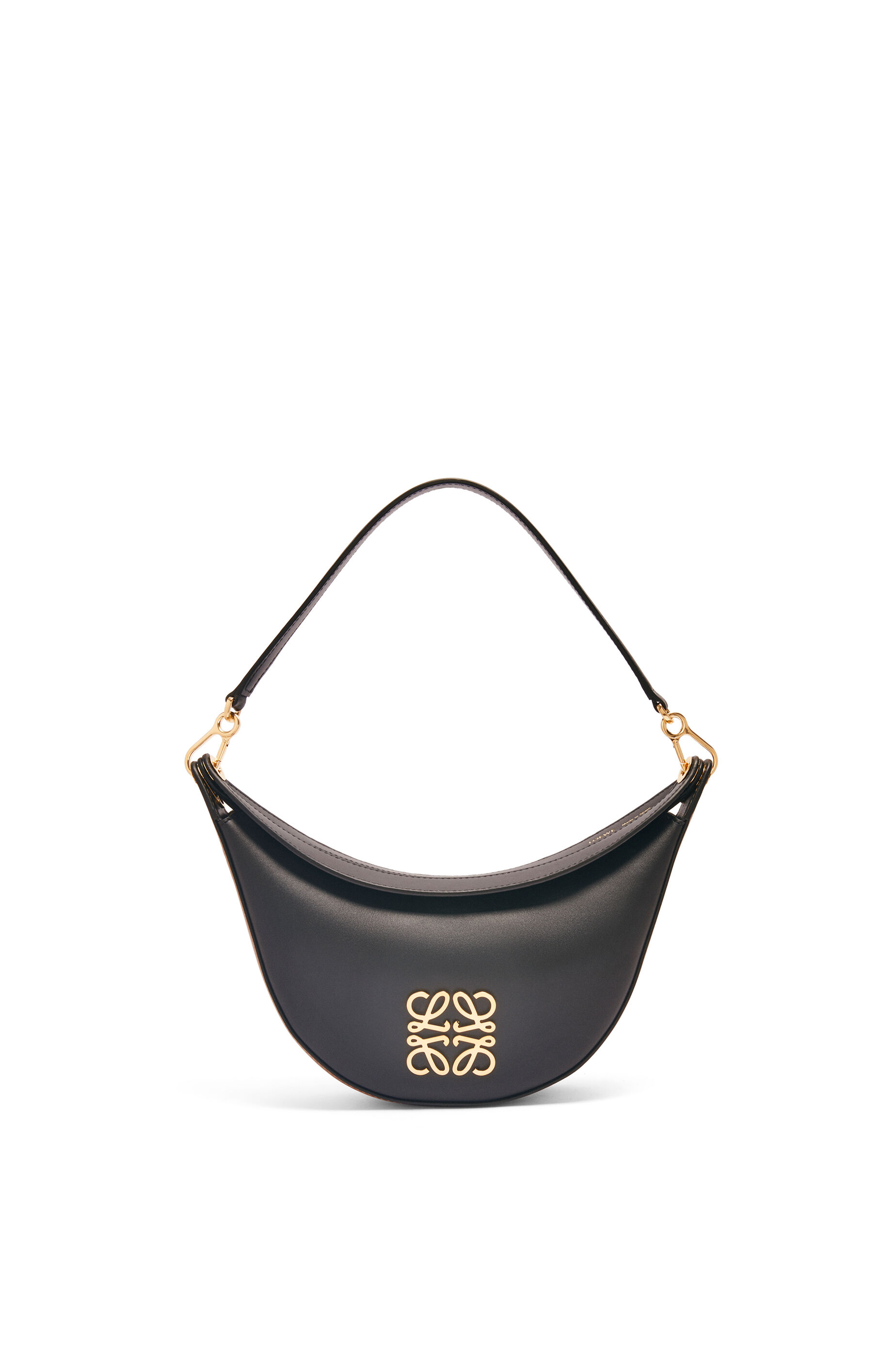 Small LOEWE Luna bag in satin calfskin Black/Pecan - LOEWE