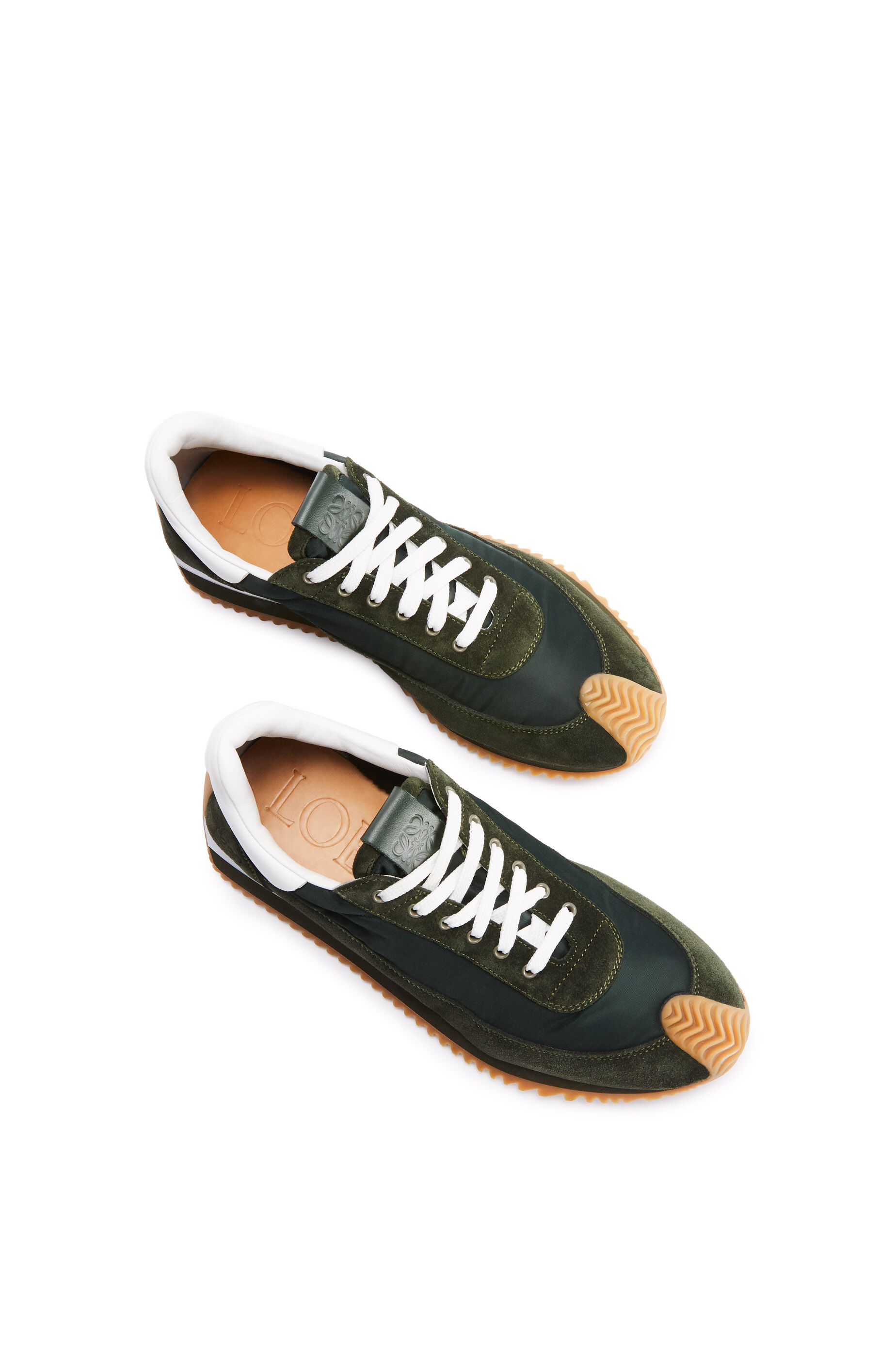 Flow runner in nylon Dark Green/White - LOEWE