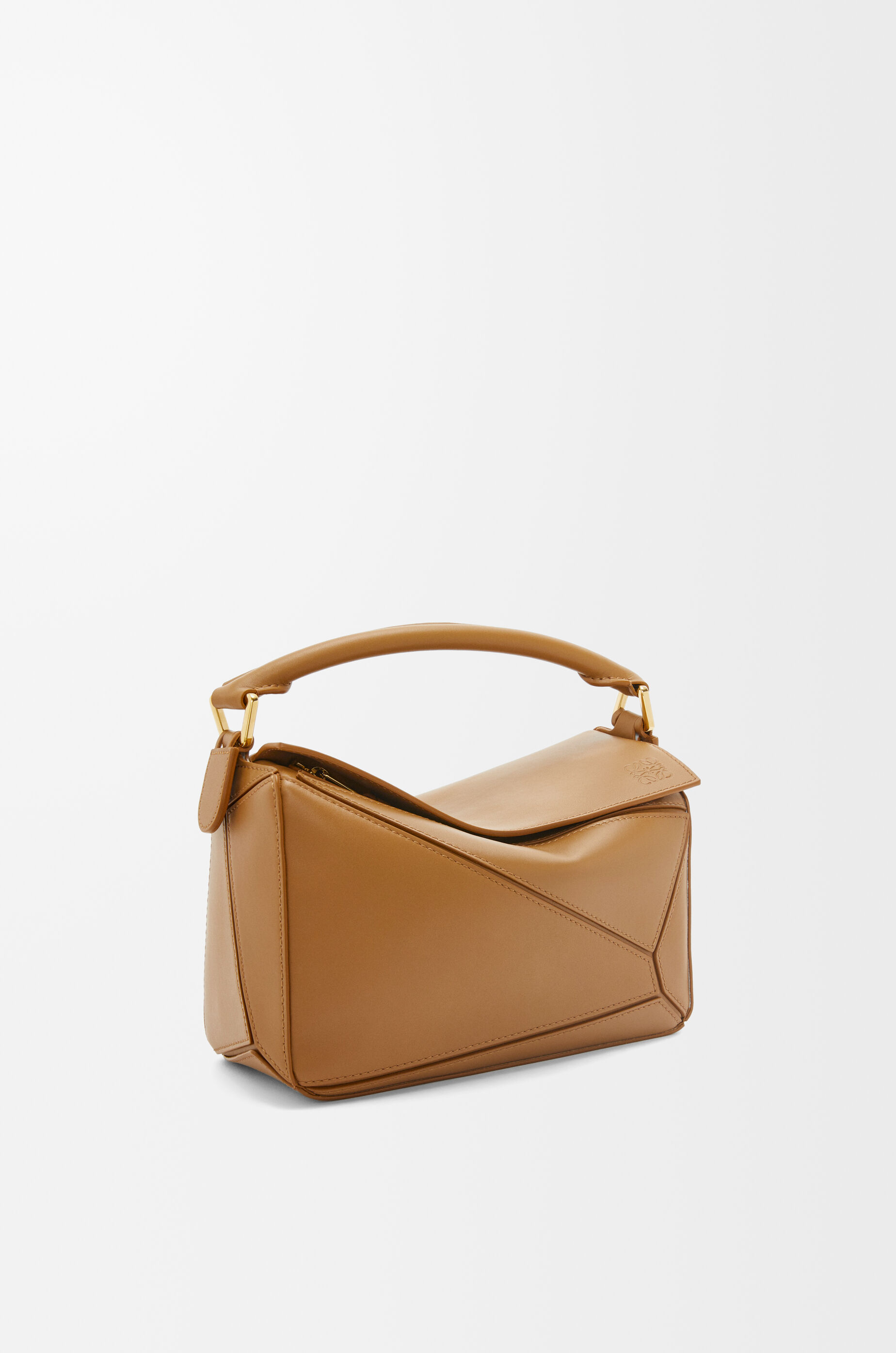 Small Puzzle bag in satin calfskin Oak - LOEWE