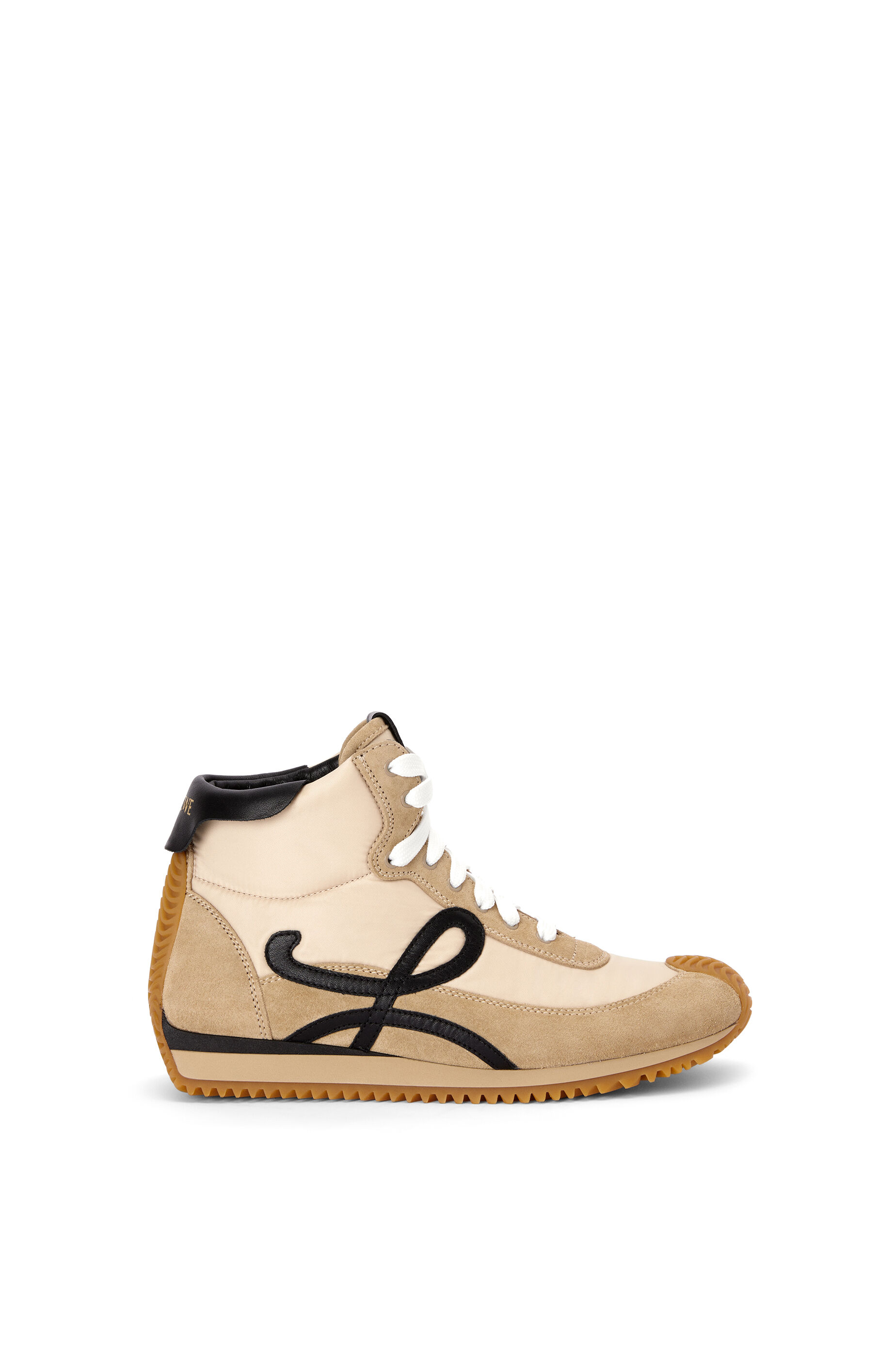 High top flow runner in nylon and suede Gold/Black - LOEWE