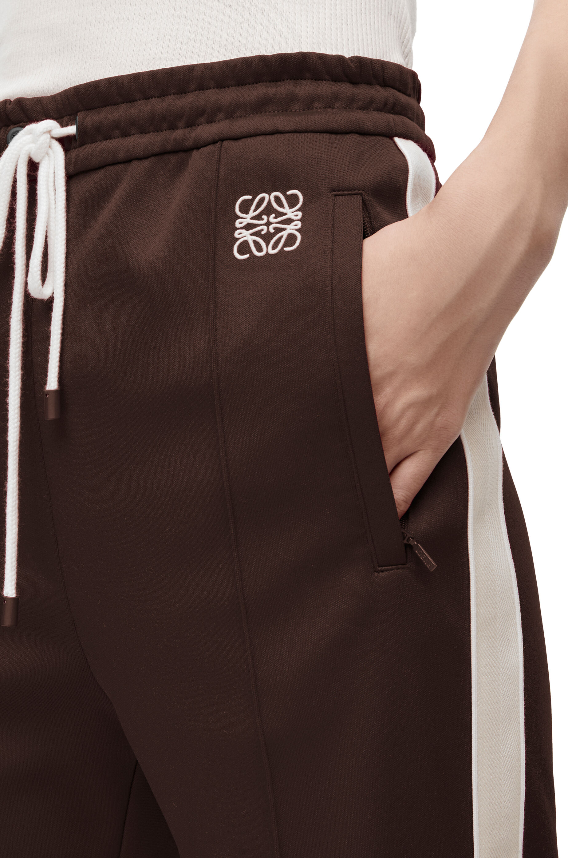 Tracksuit trousers in technical jersey Chocolate Brown - LOEWE