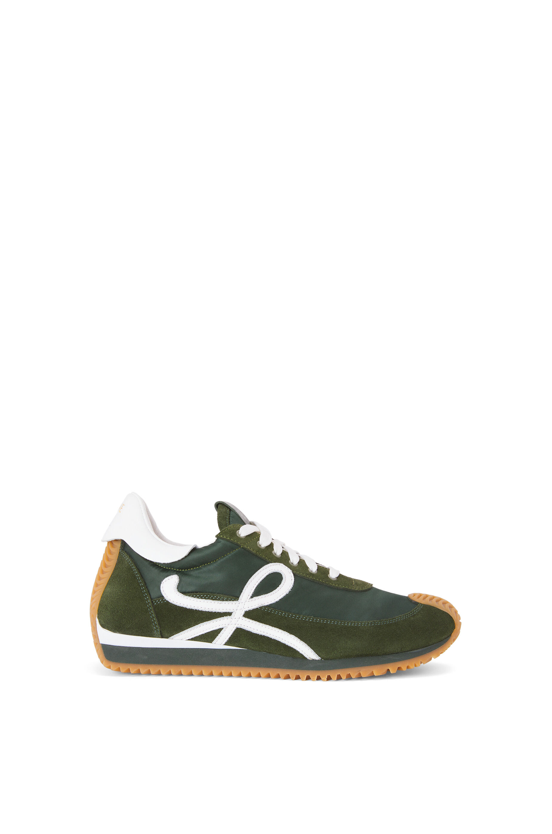 Flow runner in nylon and suede Forest Green - LOEWE