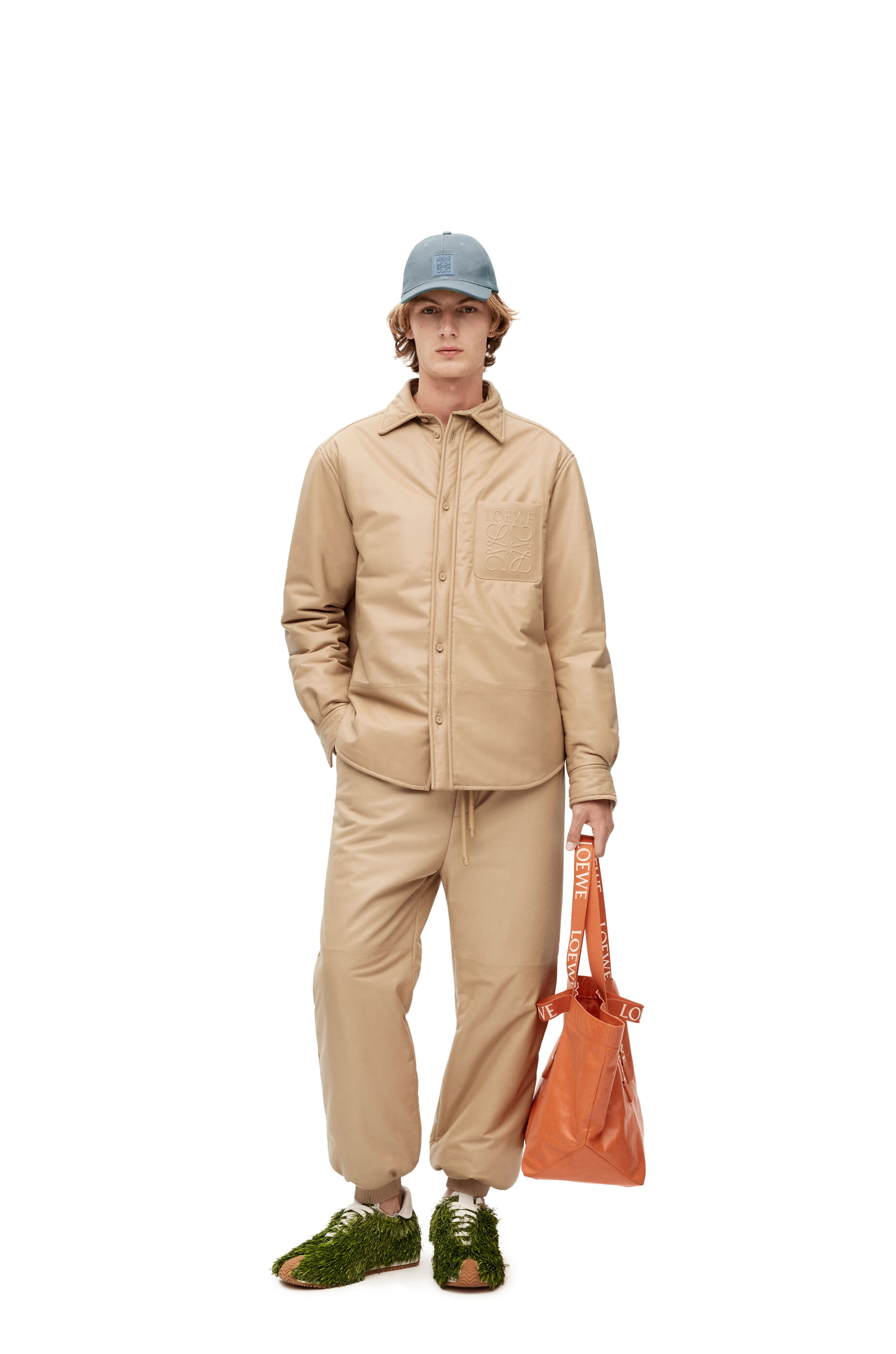 Puffer jogging trousers in nappa New Flesh - LOEWE