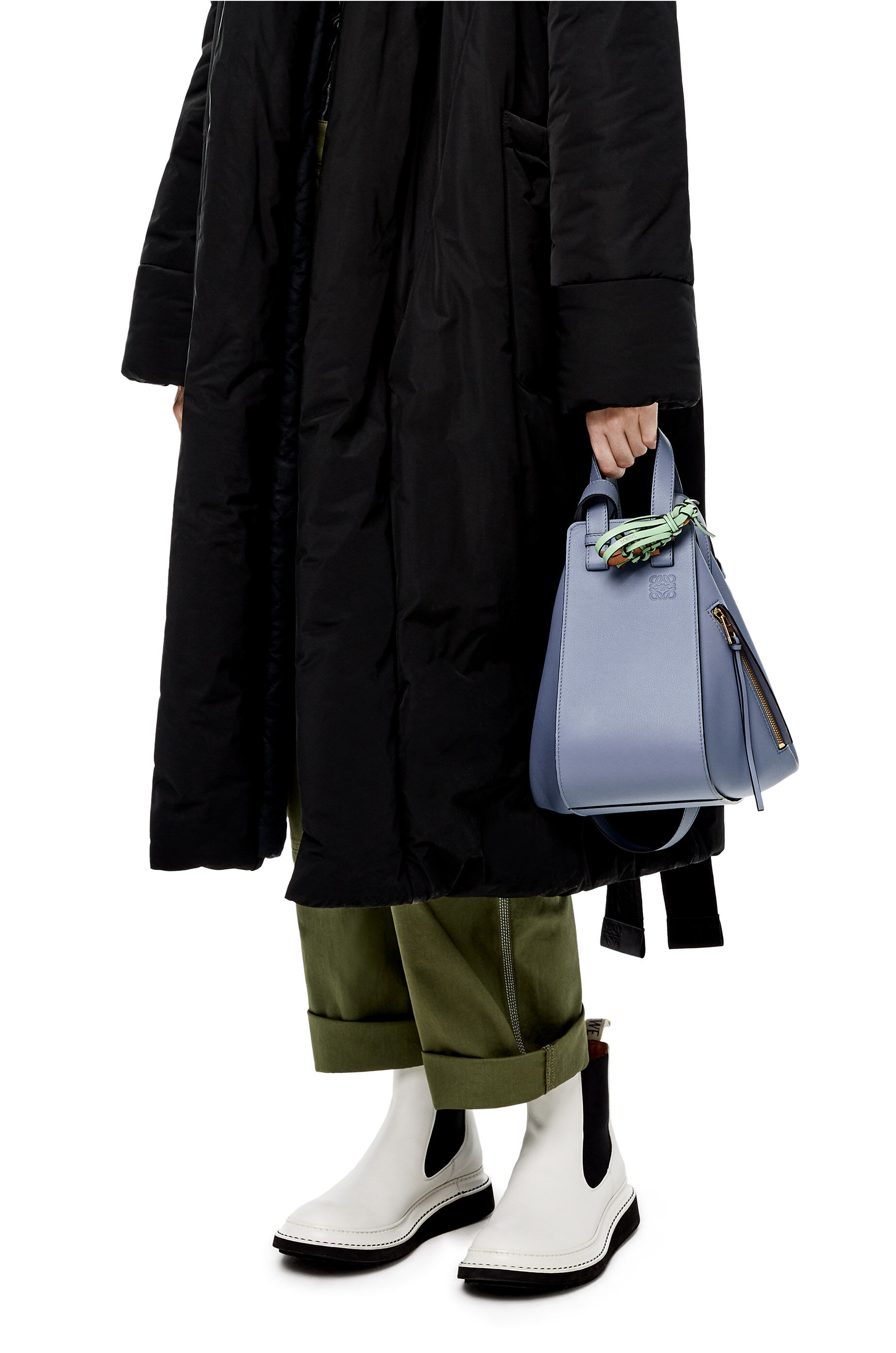 Grasshopper pin charm in calfskin and metal Jade - LOEWE