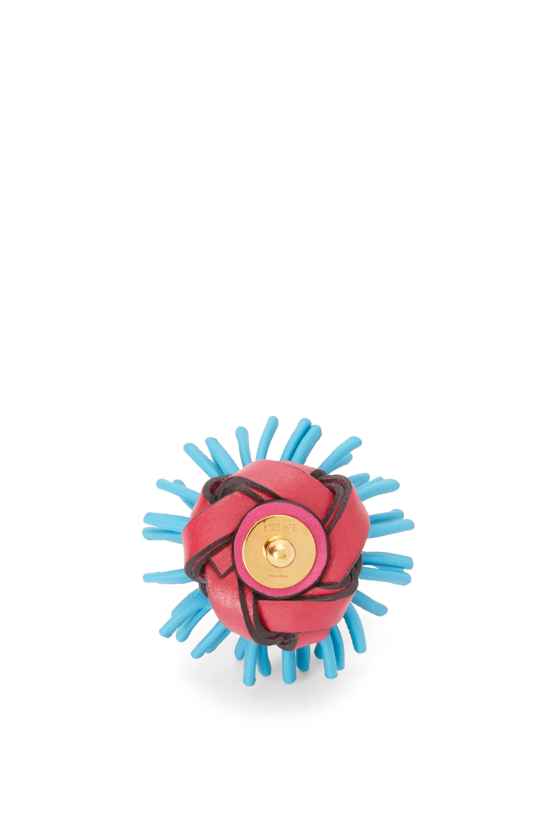 Cactus stud flower in classic calfskin Pink/Blue - LOEWE