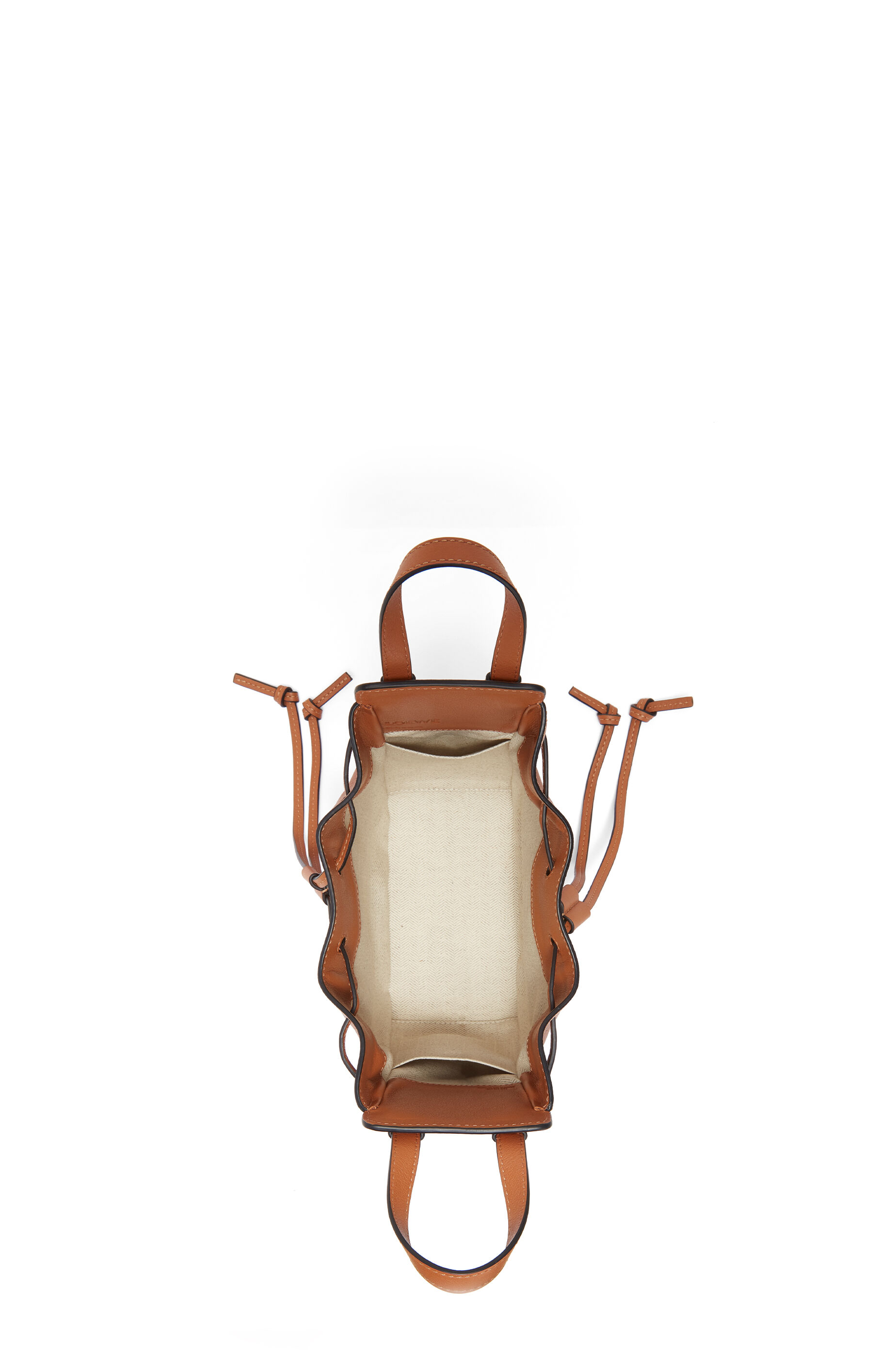Mini Hammock drawstring in classic calfskin Tan - LOEWE