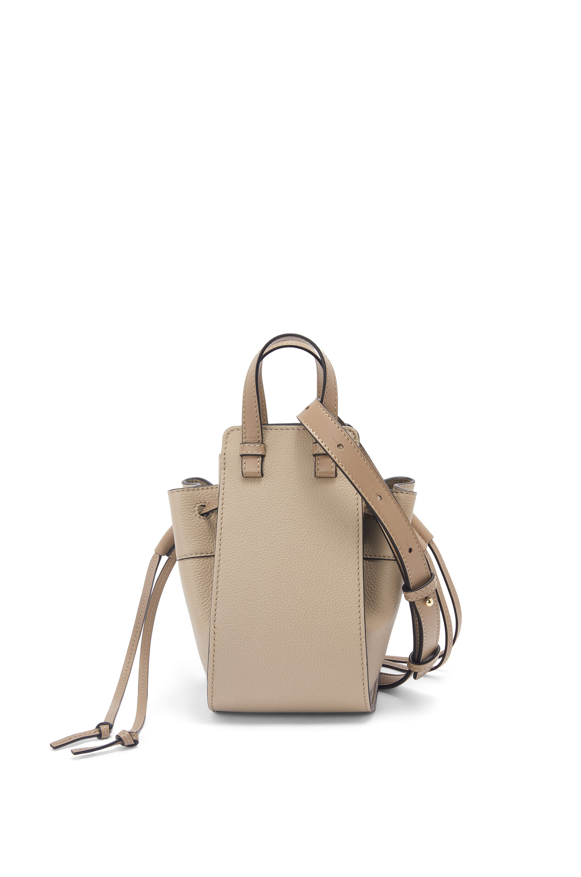 Mini Hammock drawstring in soft grained calfskin Sand - LOEWE
