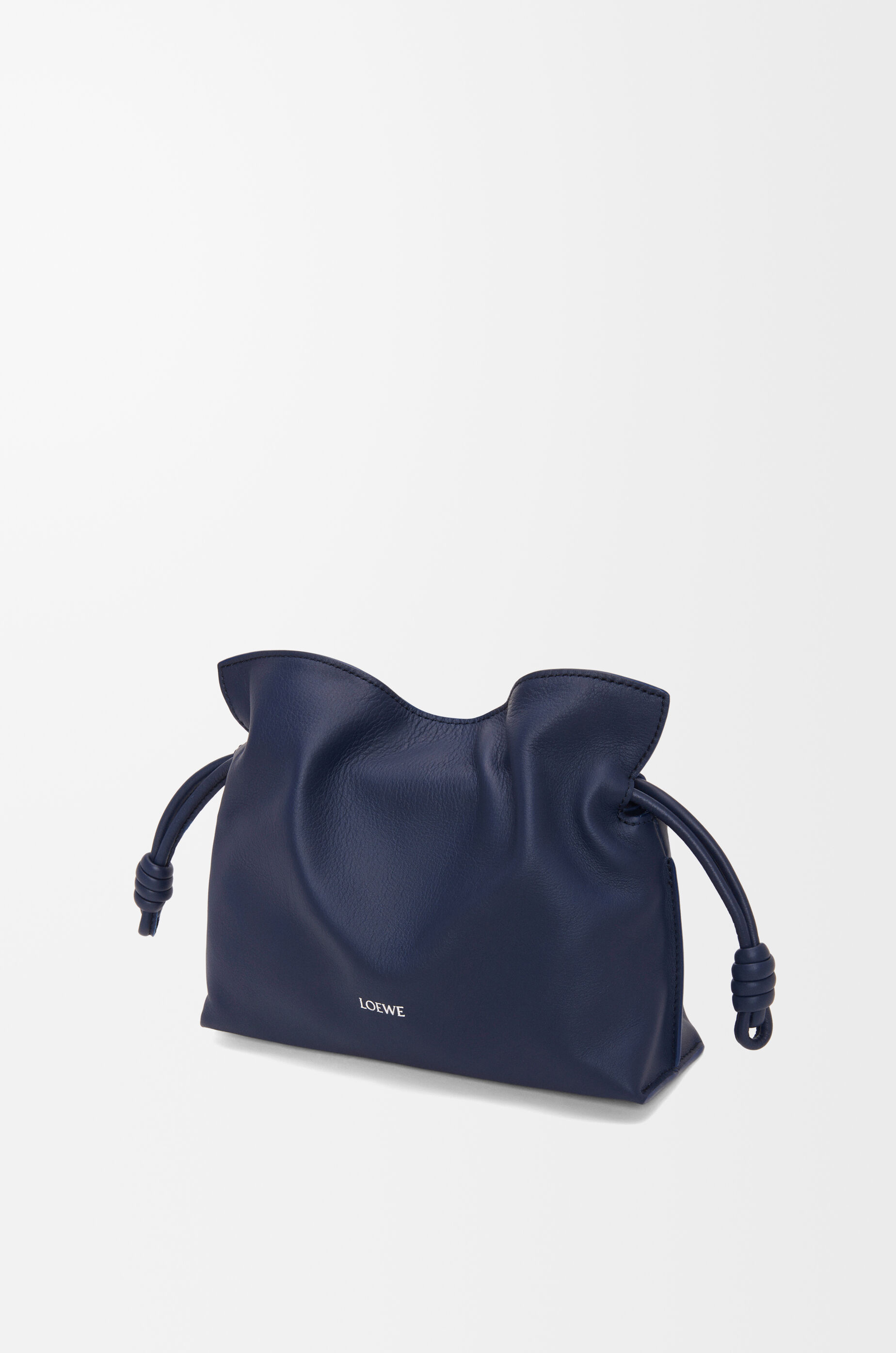 Mini Flamenco clutch in nappa calfskin Abyss Blue - LOEWE