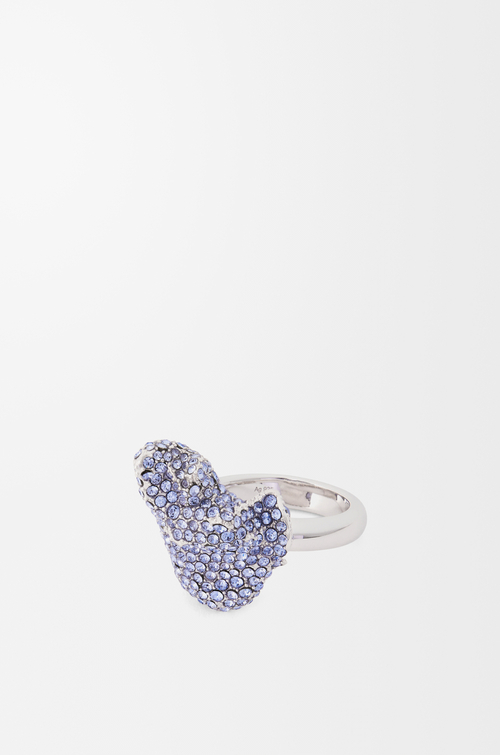 Glitter Fragment ring in sterling silver and crystals 銀色/淺藍寶石色 - LOEWE