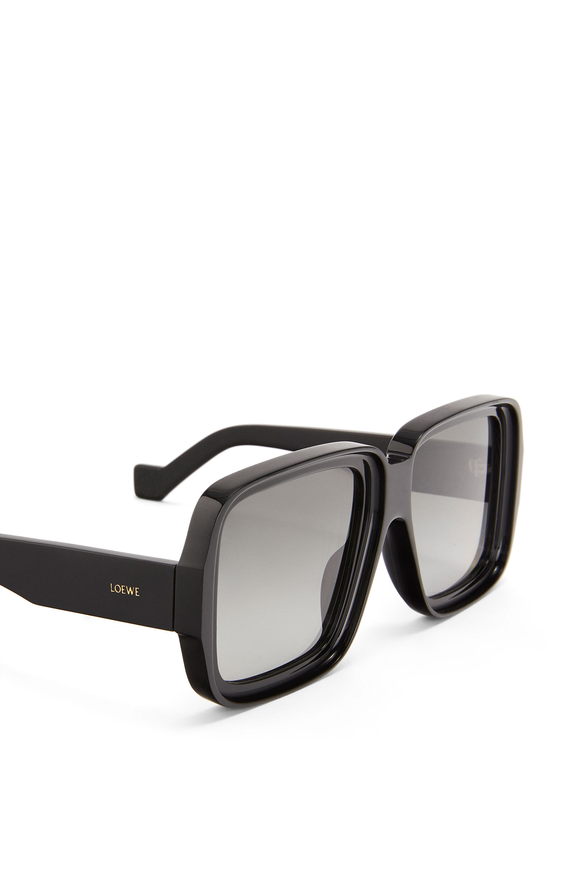 Thin dive in mask sunglasses Shiny Black - LOEWE
