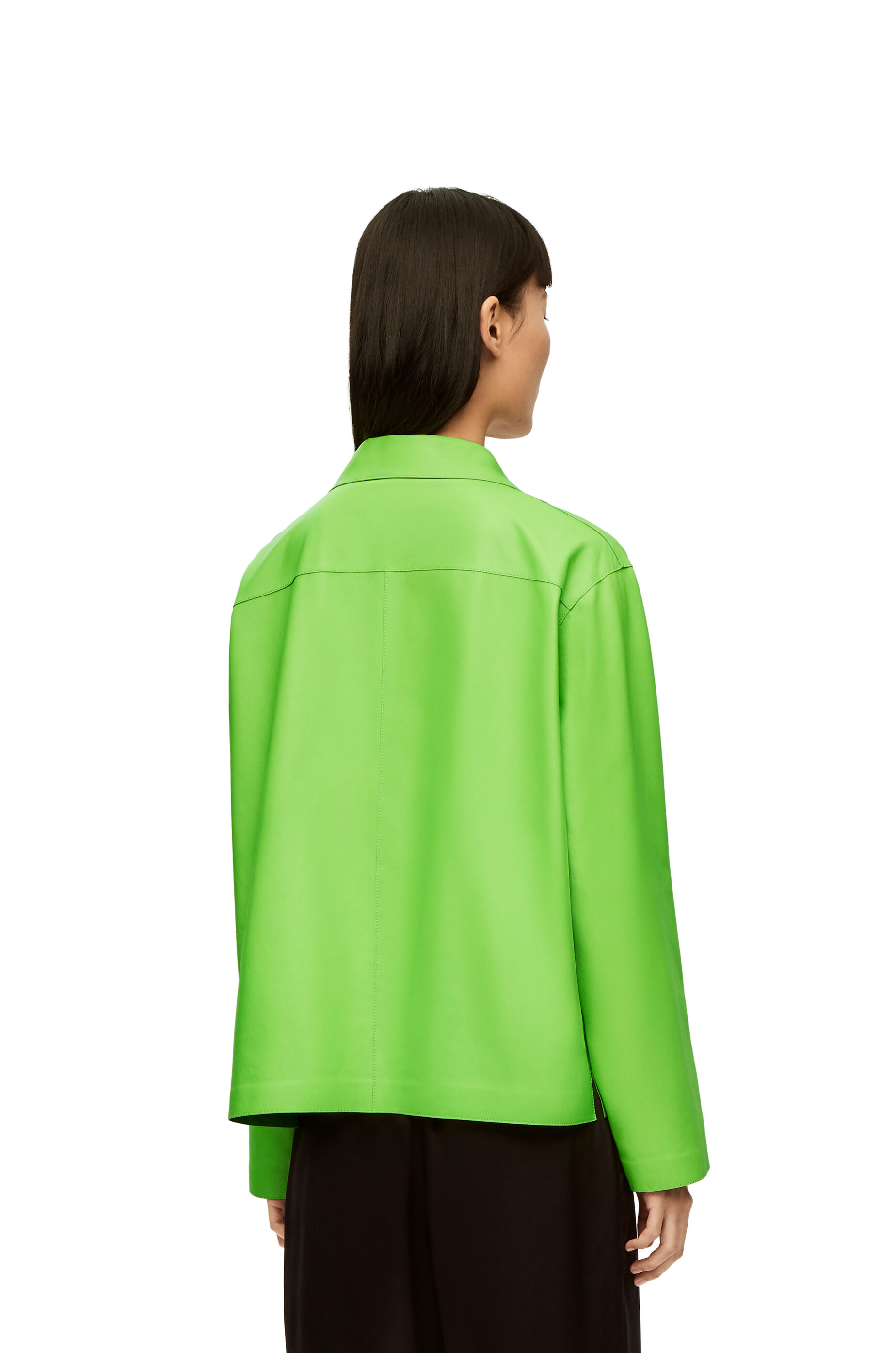 Anagram pyjama blouse in nappa Fluo Green - LOEWE