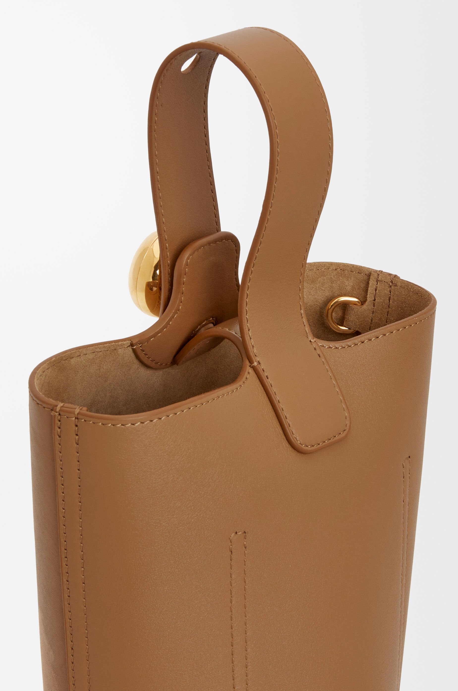 Mini Pebble bucket in smooth calfskin Oak - LOEWE