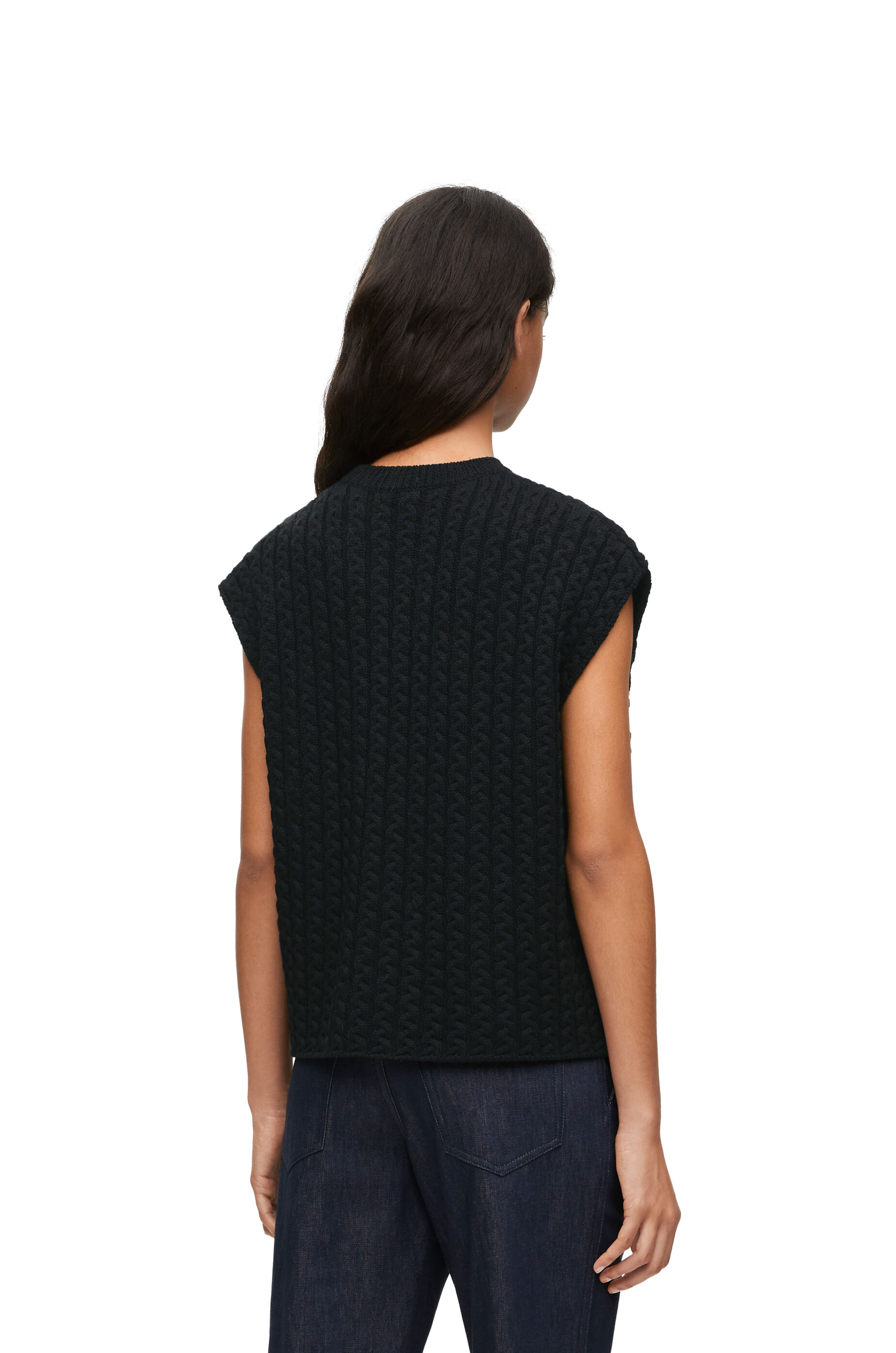 Vest in wool Black - LOEWE