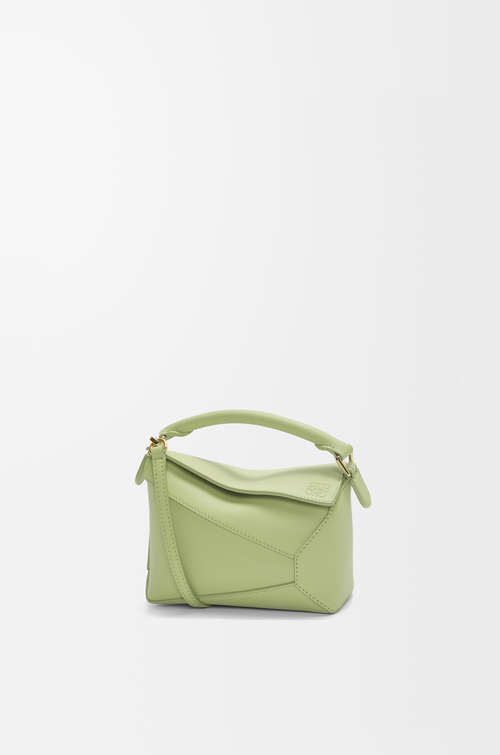 Mini Puzzle bag in classic calfskin Light Pear - LOEWE
