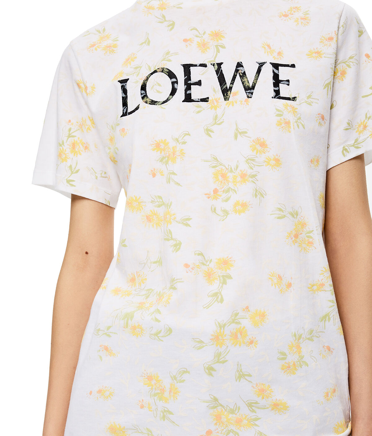 Flower Print Loewe T-Shirt White/Yellow - LOEWE