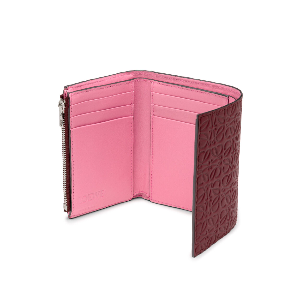 Small Vertical Wallet Raspberry - LOEWE