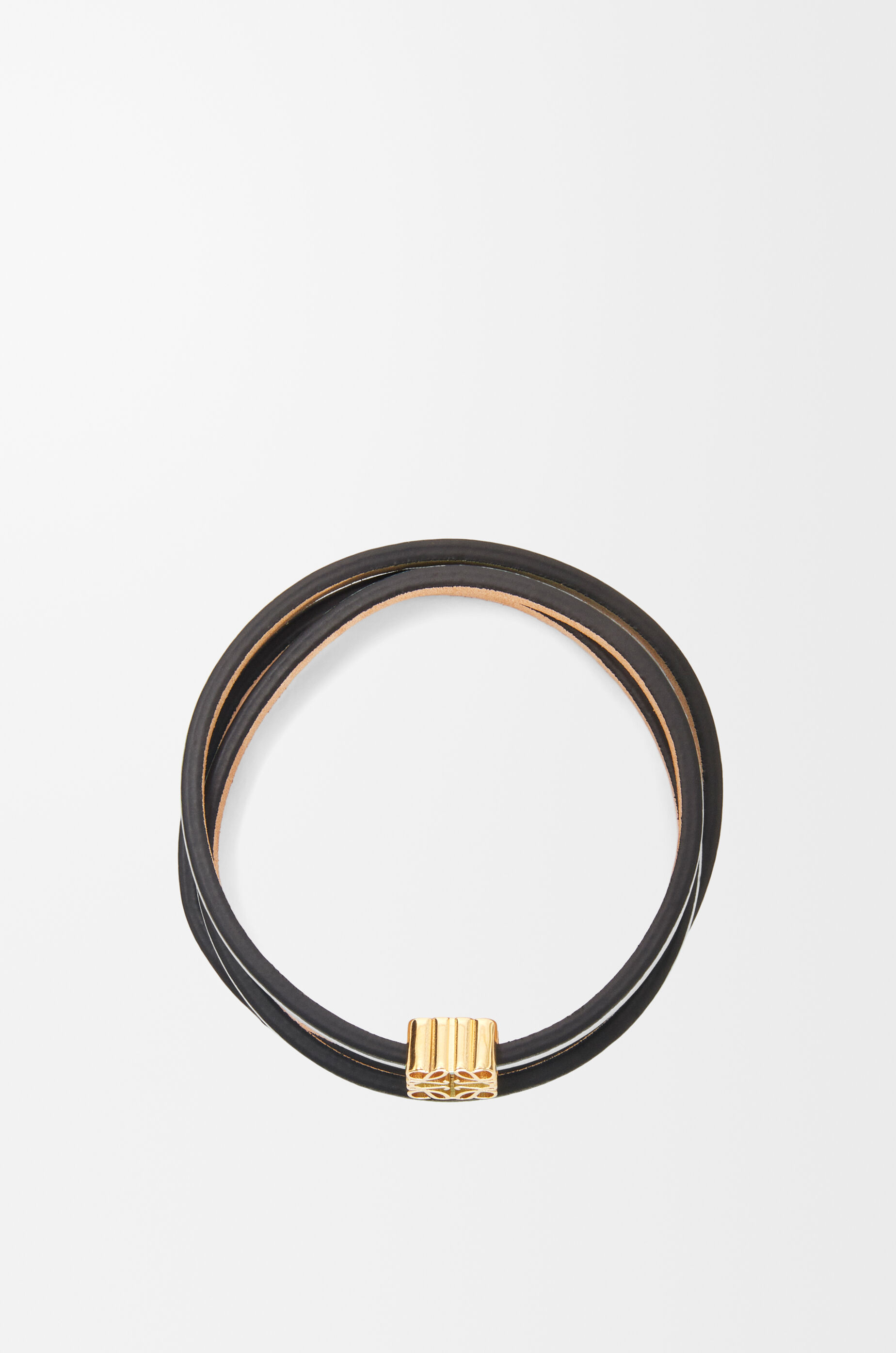 Twist bangle in calfskin Soft White - LOEWE
