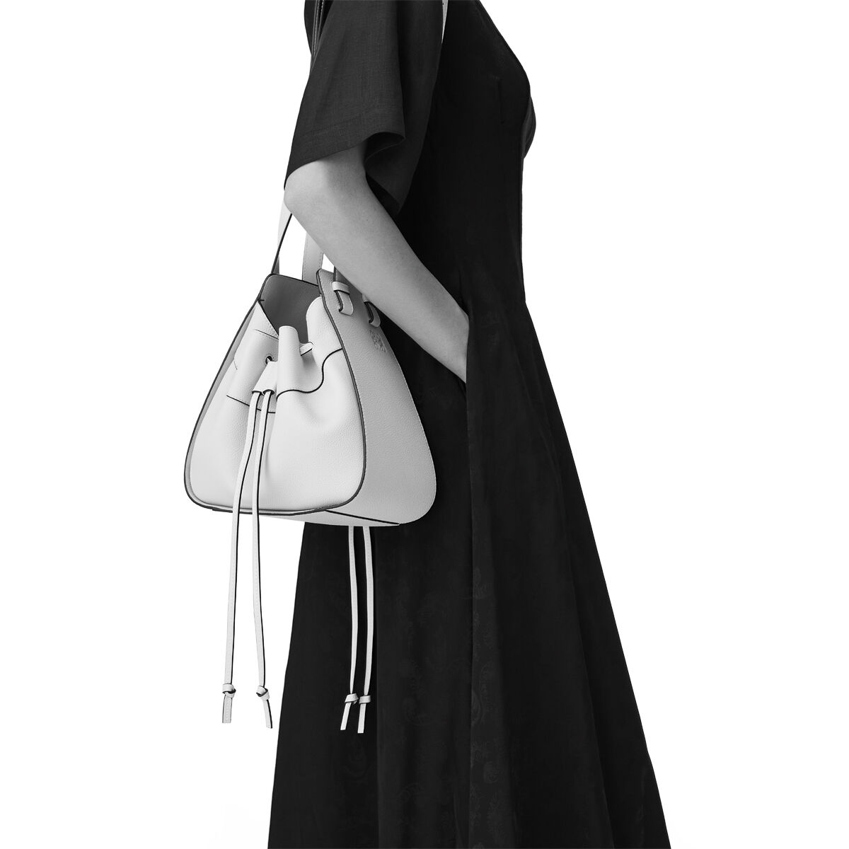 Hammock Drawstring Small Bag Midnight Blue/Black - LOEWE