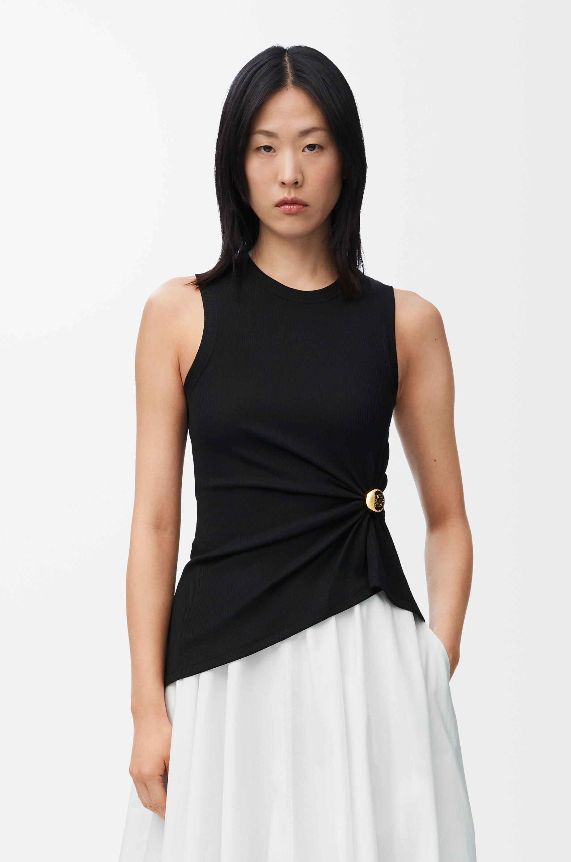 Pebble top in cotton Black - LOEWE