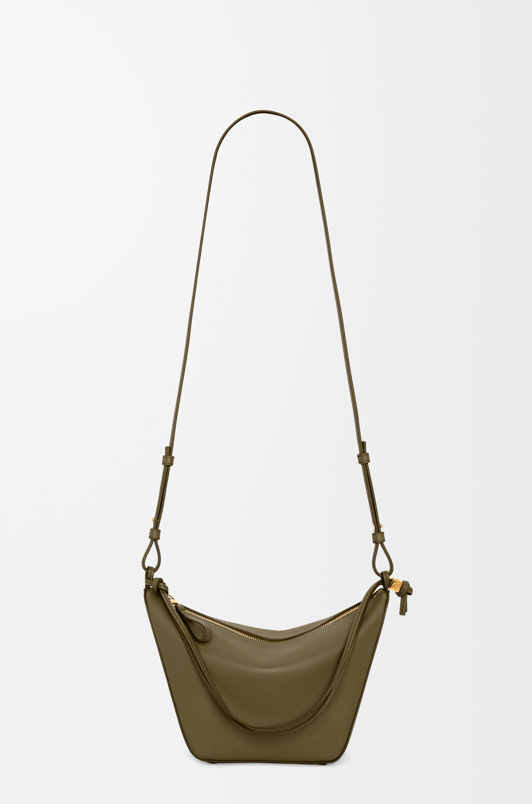 Mini Hammock hobo in classic calfskin Dark Khaki Green - LOEWE