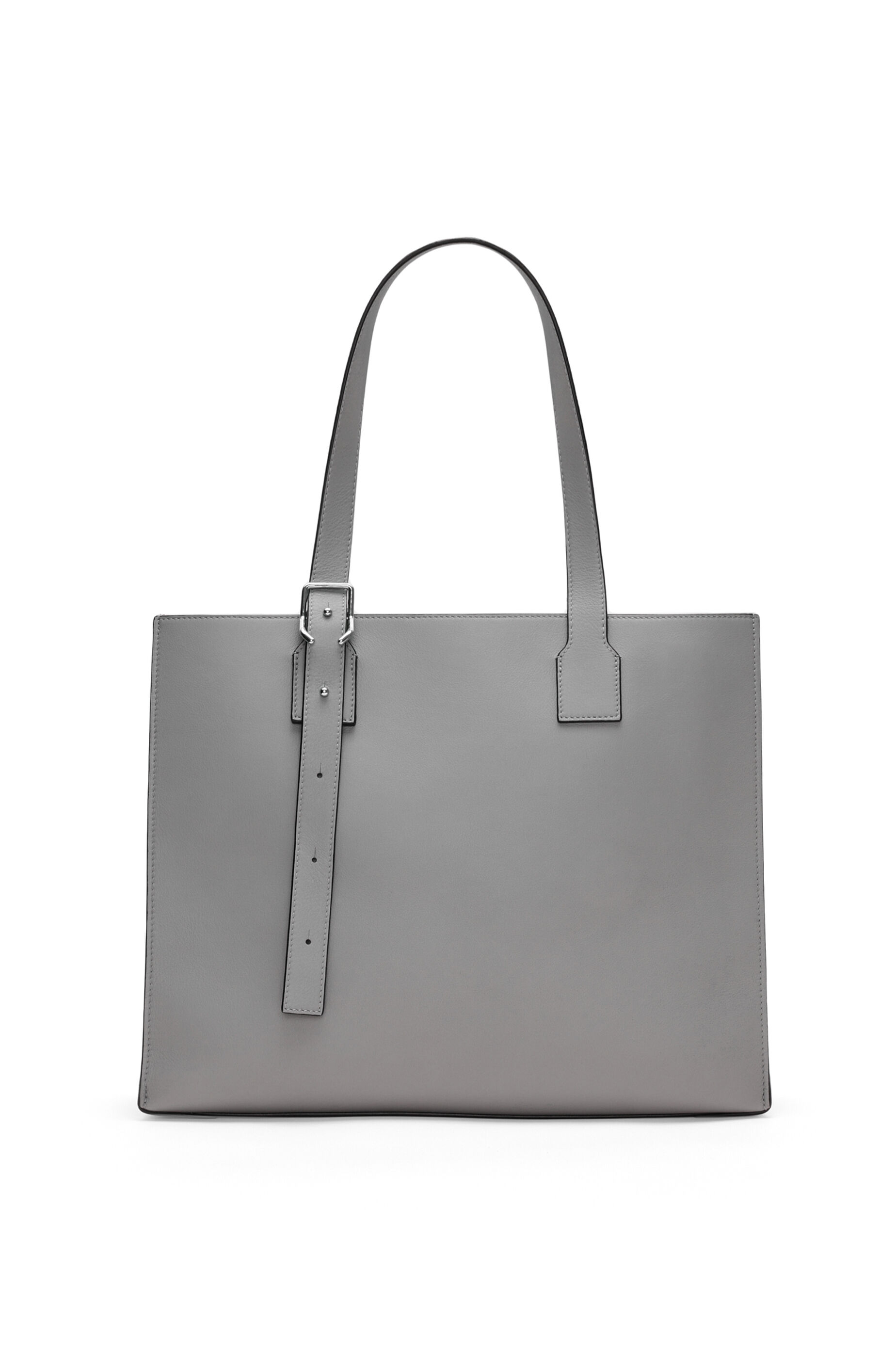 Buckle Horizontal tote in classic calfskin Asphalt Grey - LOEWE