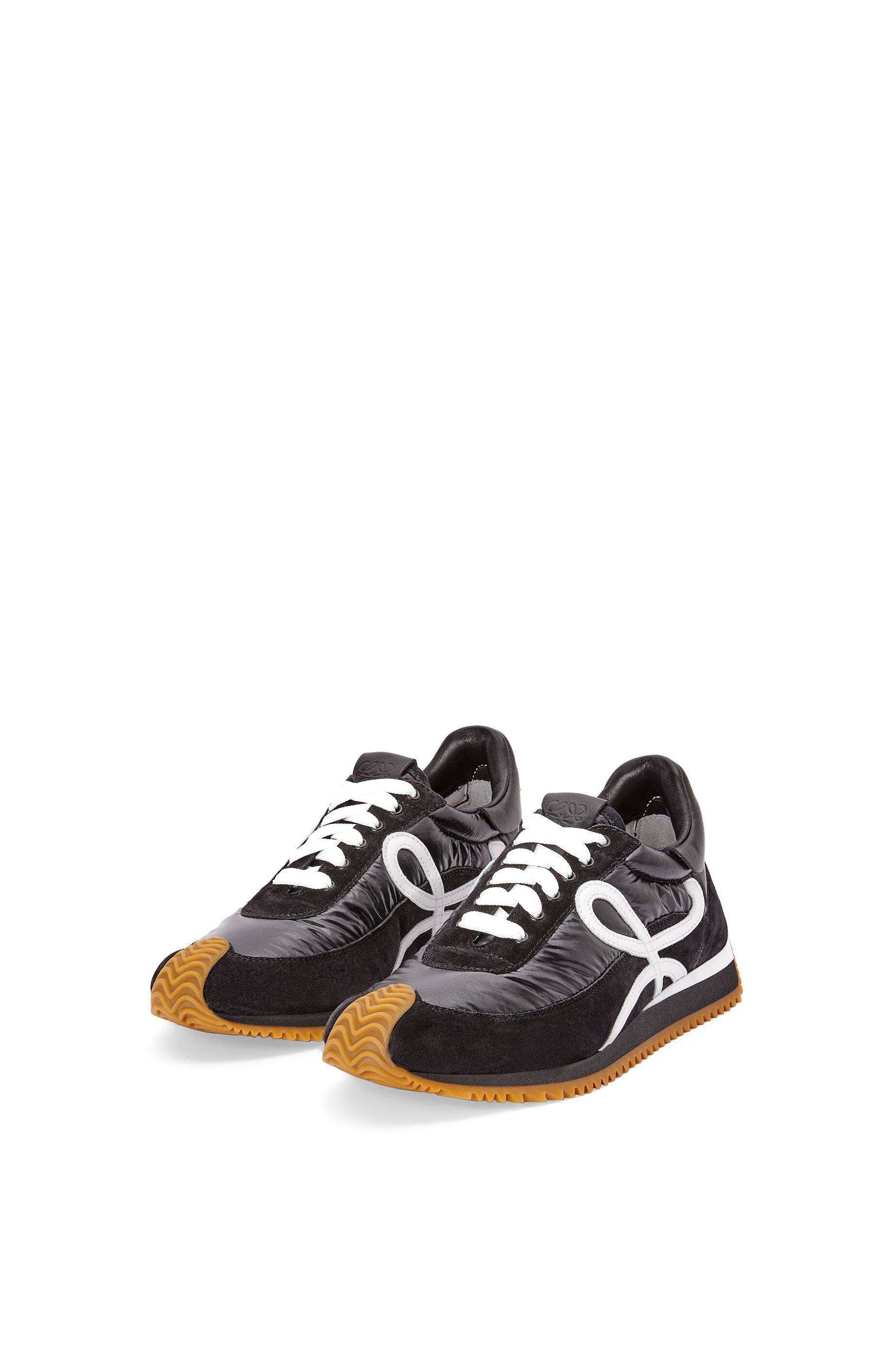 Padded flow runner in nylon and suede Black - LOEWE