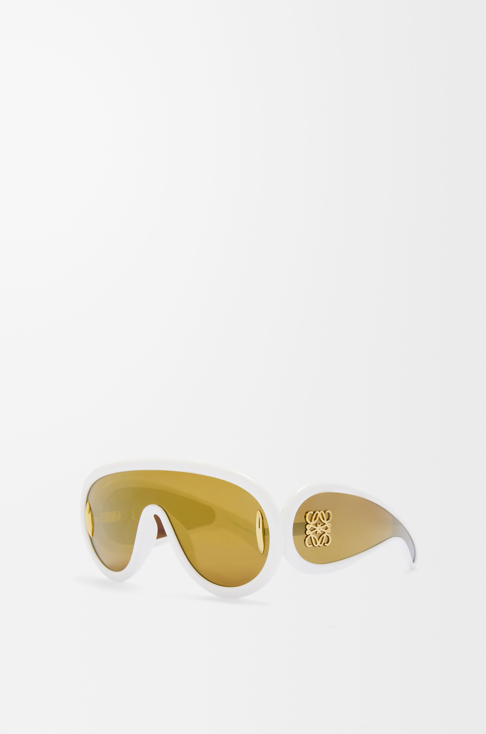 Wave mask sunglasses Ivory - LOEWE
