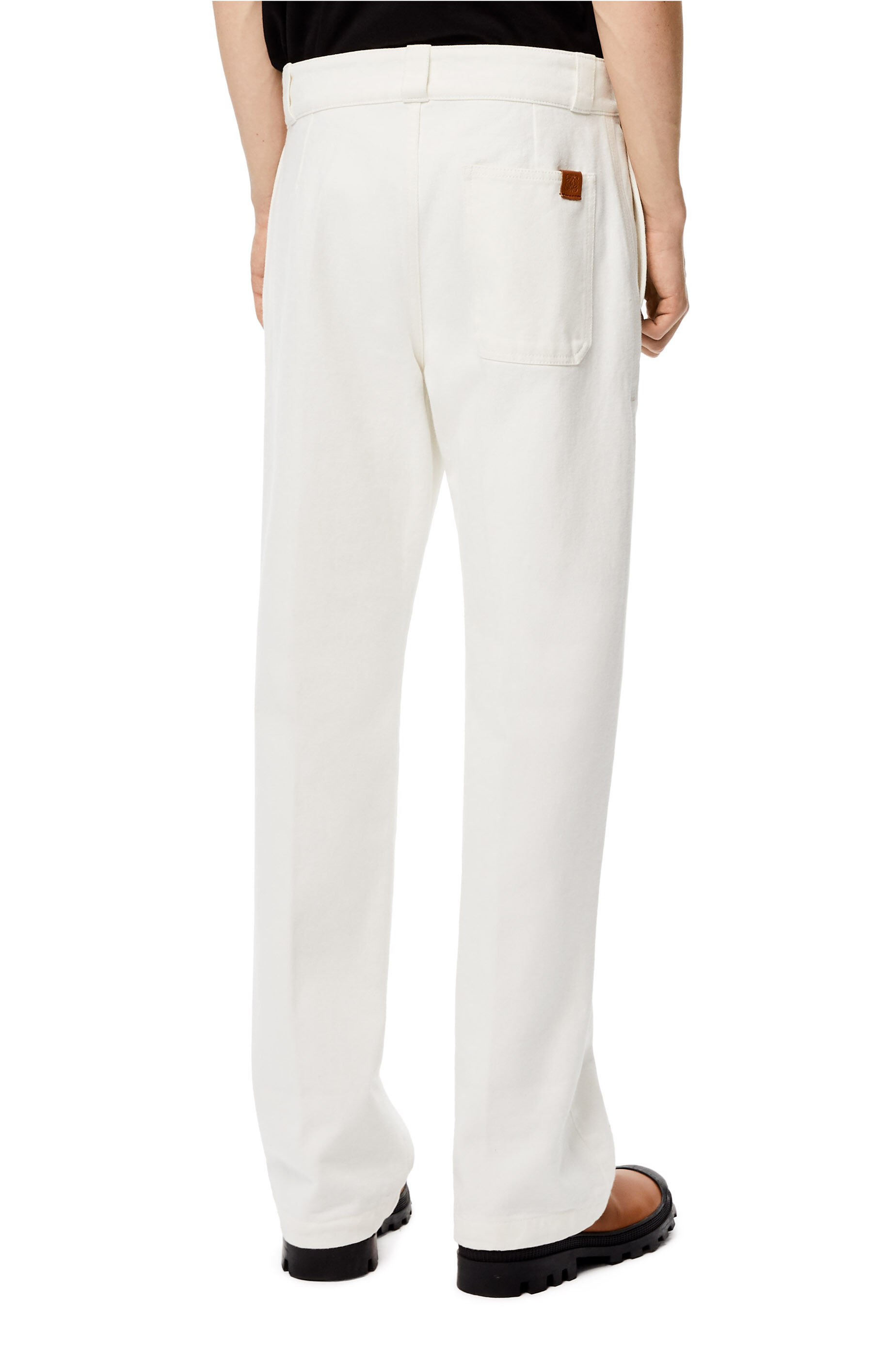 Drill pants in cotton White - LOEWE