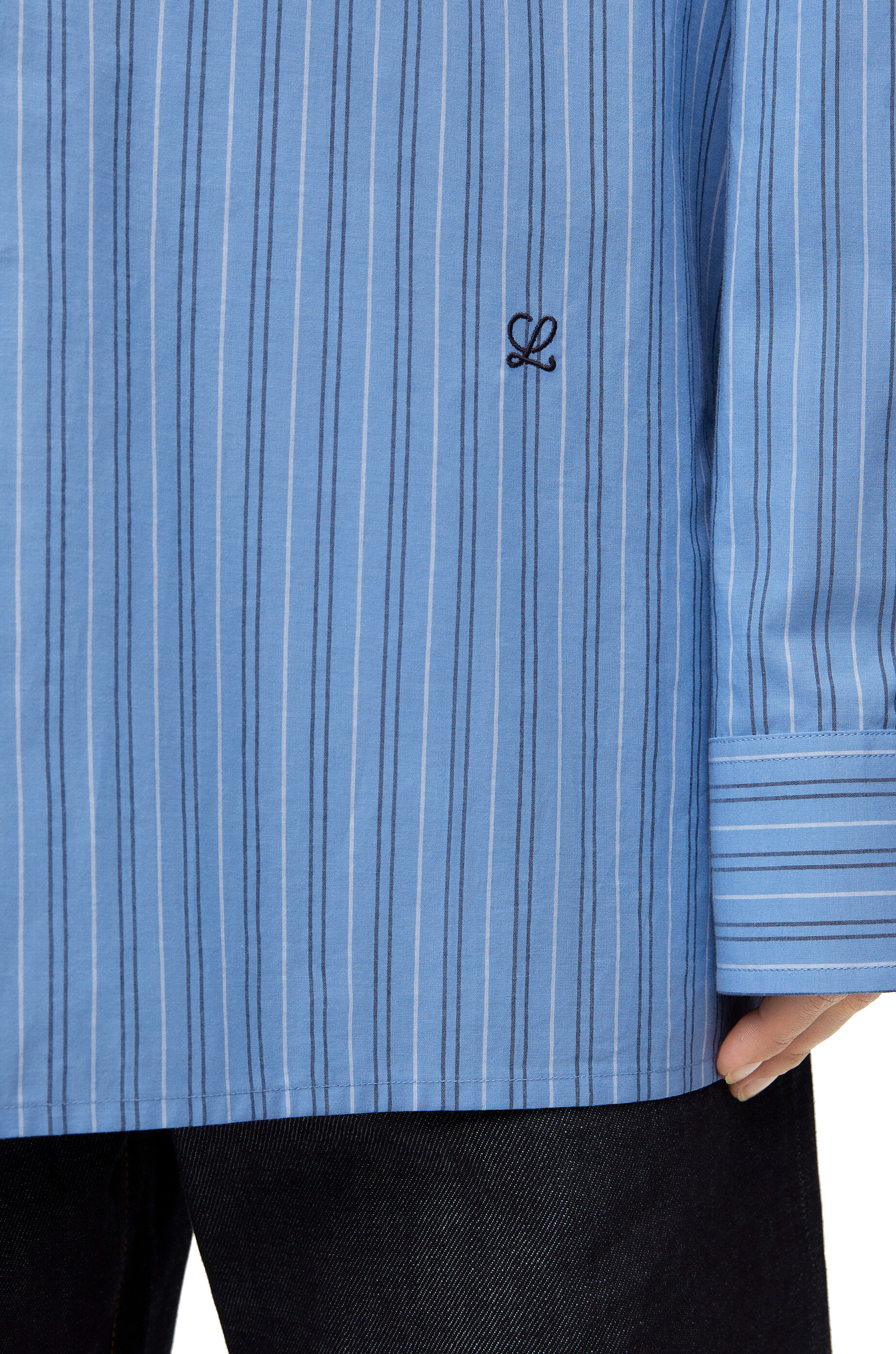 Shirt in cotton Stone Blue - LOEWE