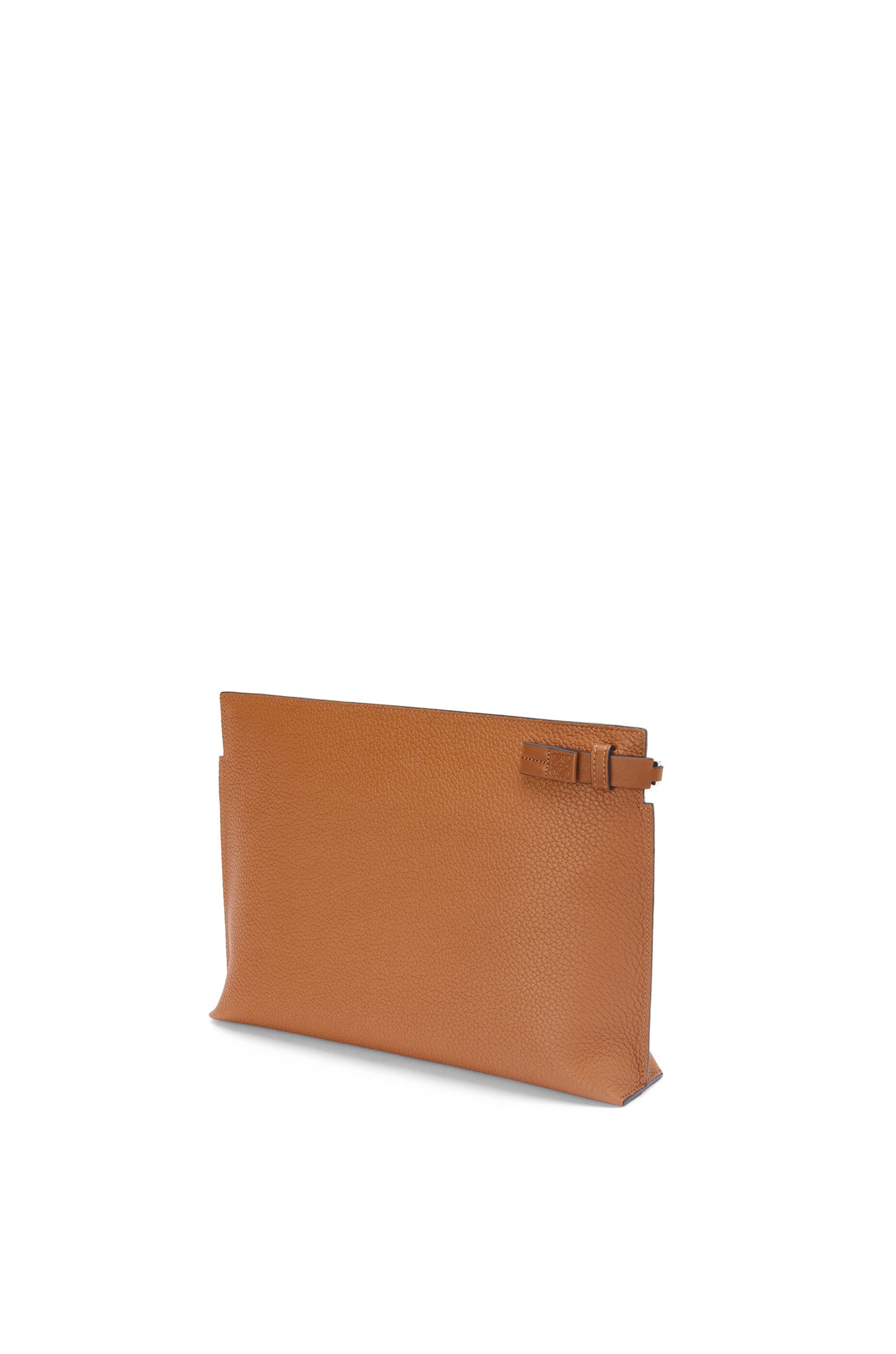 T Pouch in grained calfskin Tan - LOEWE