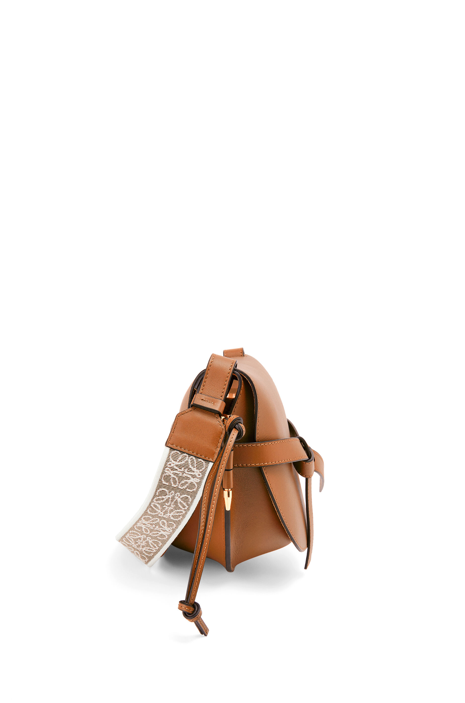Small Gate bag in soft calfskin and jacquard Tan - LOEWE