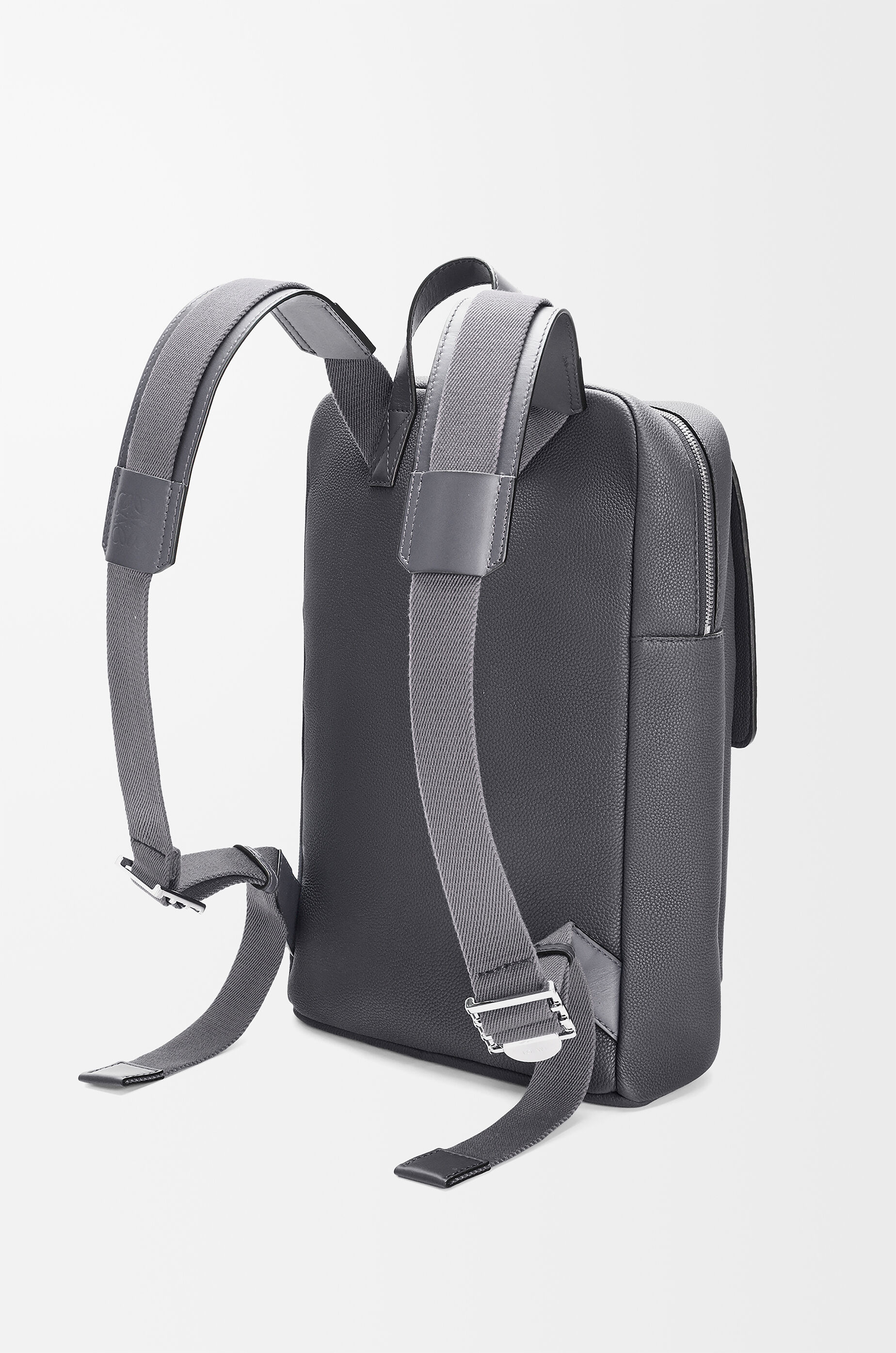 Military backpack in soft grained calfskin Anthracite - LOEWE
